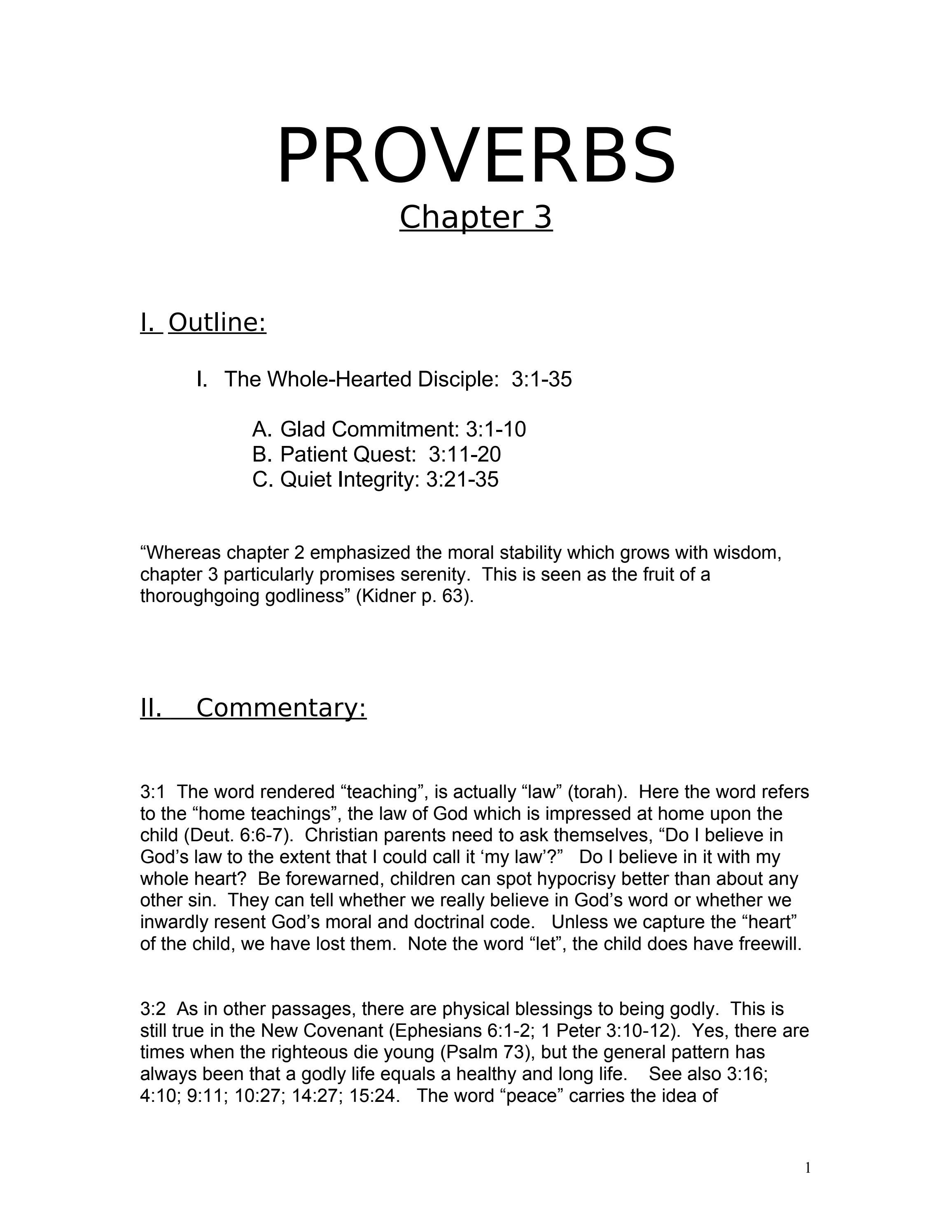 Proverbs Chapter 3 by Mark Dunagan - Issuu