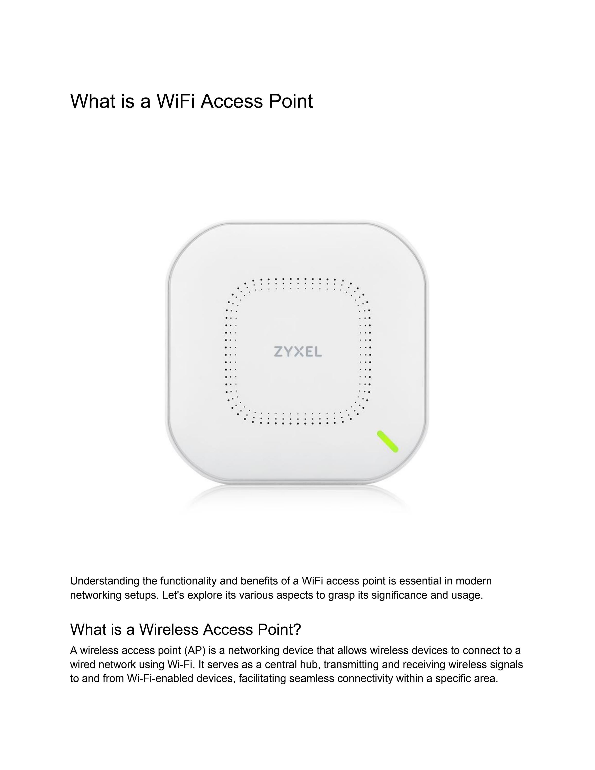 What is a WiFi Access Point by Computing Worlds - Issuu