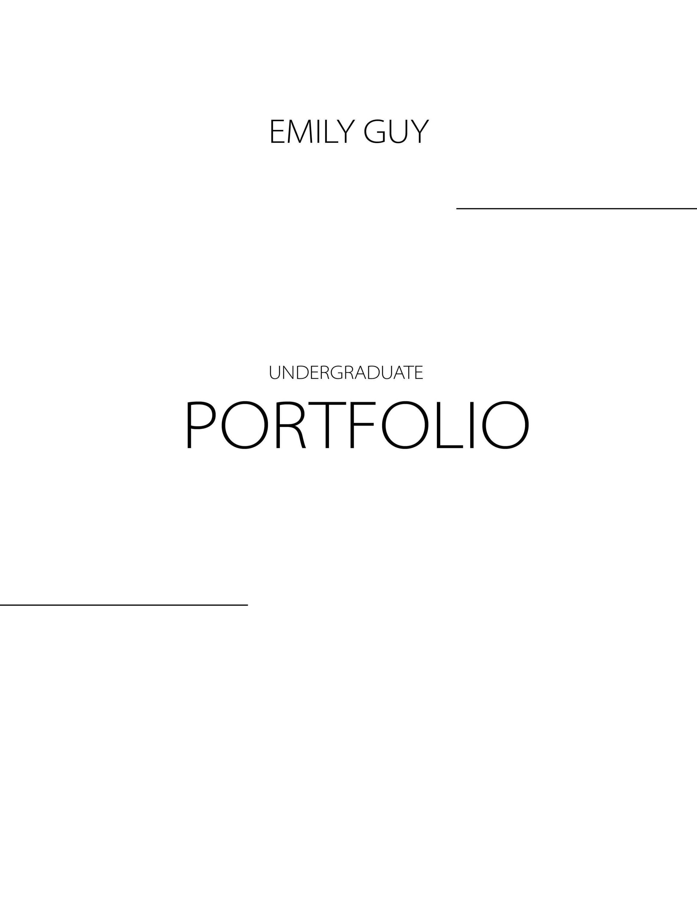 Emily Guy Undergraduate Portfolio by emily_guy - Issuu