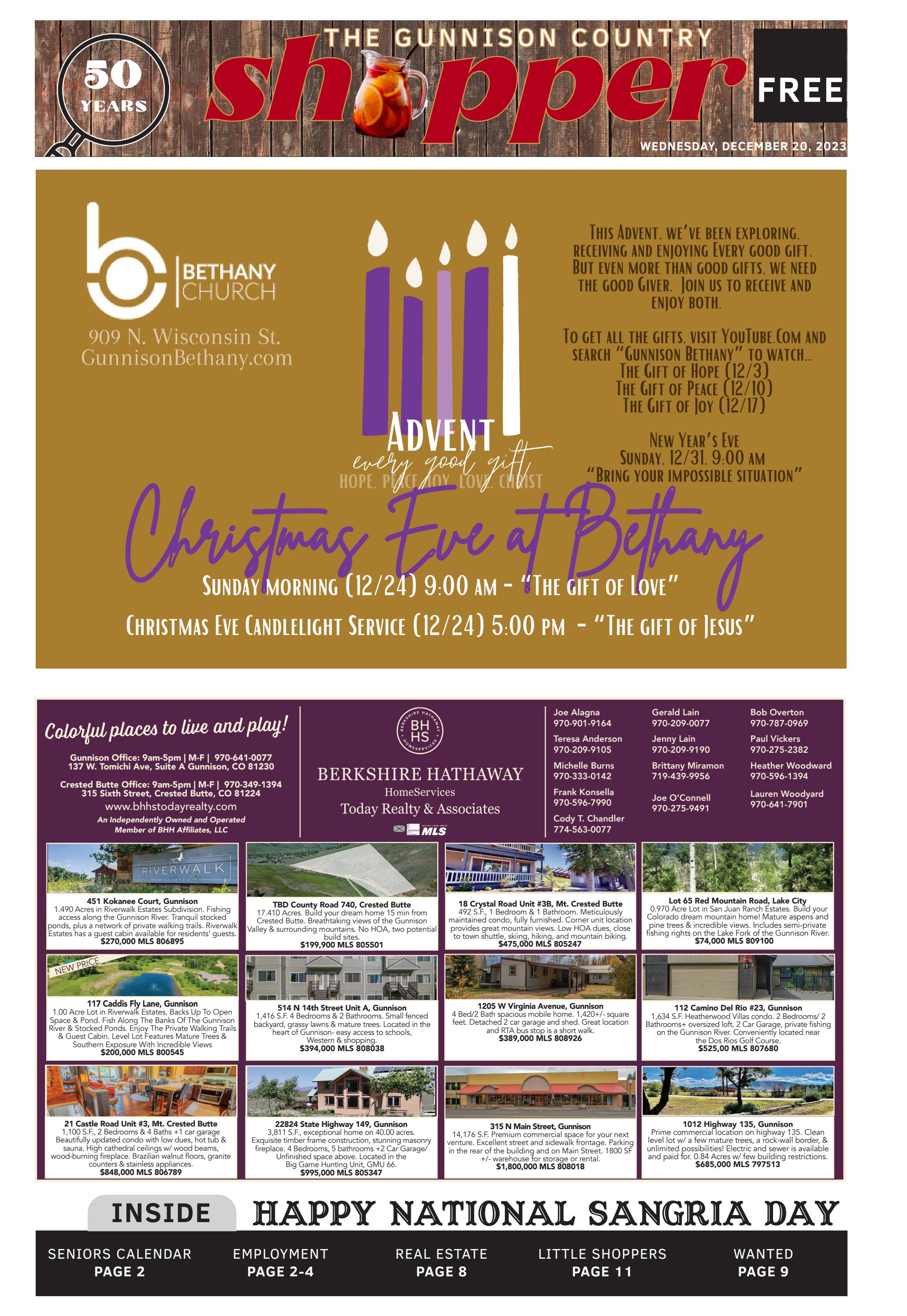 Shopper, December 20, 2023 by Alan Wartes Media - Issuu