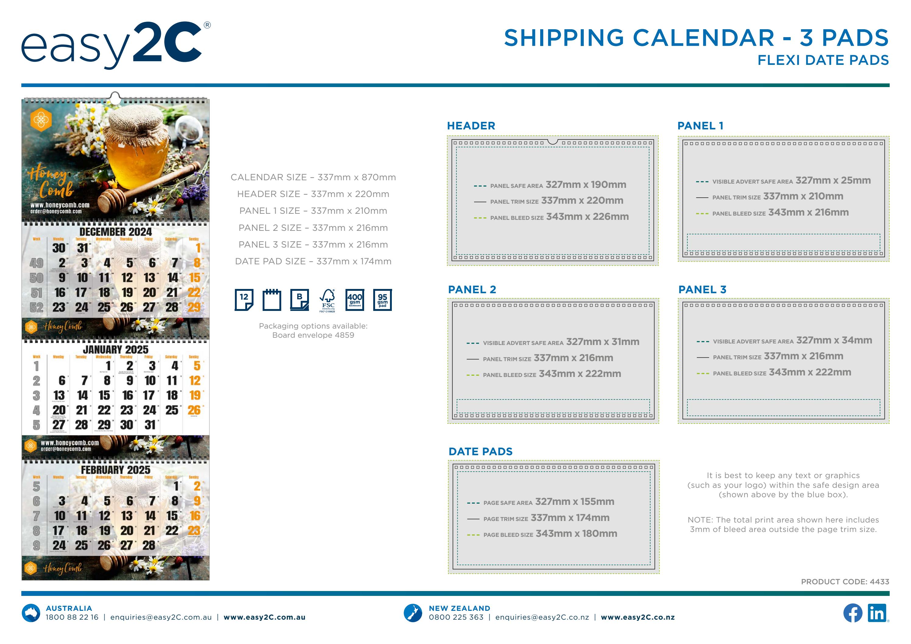 Shipping calendar 3 pad wiro - flexi - TT by easy2c - Issuu