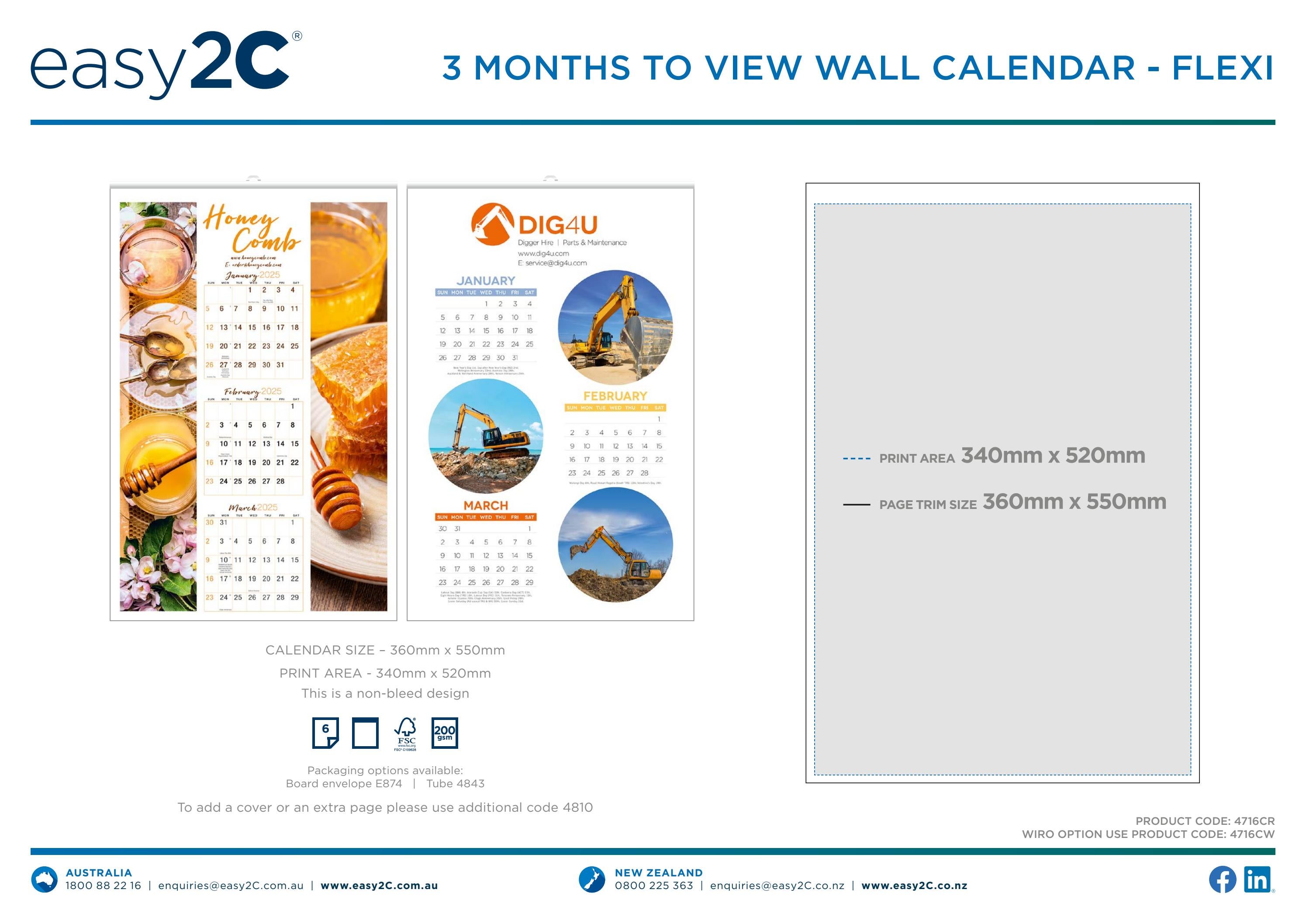 3 Months to view wall calendar - flexi - TT by easy2c - Issuu