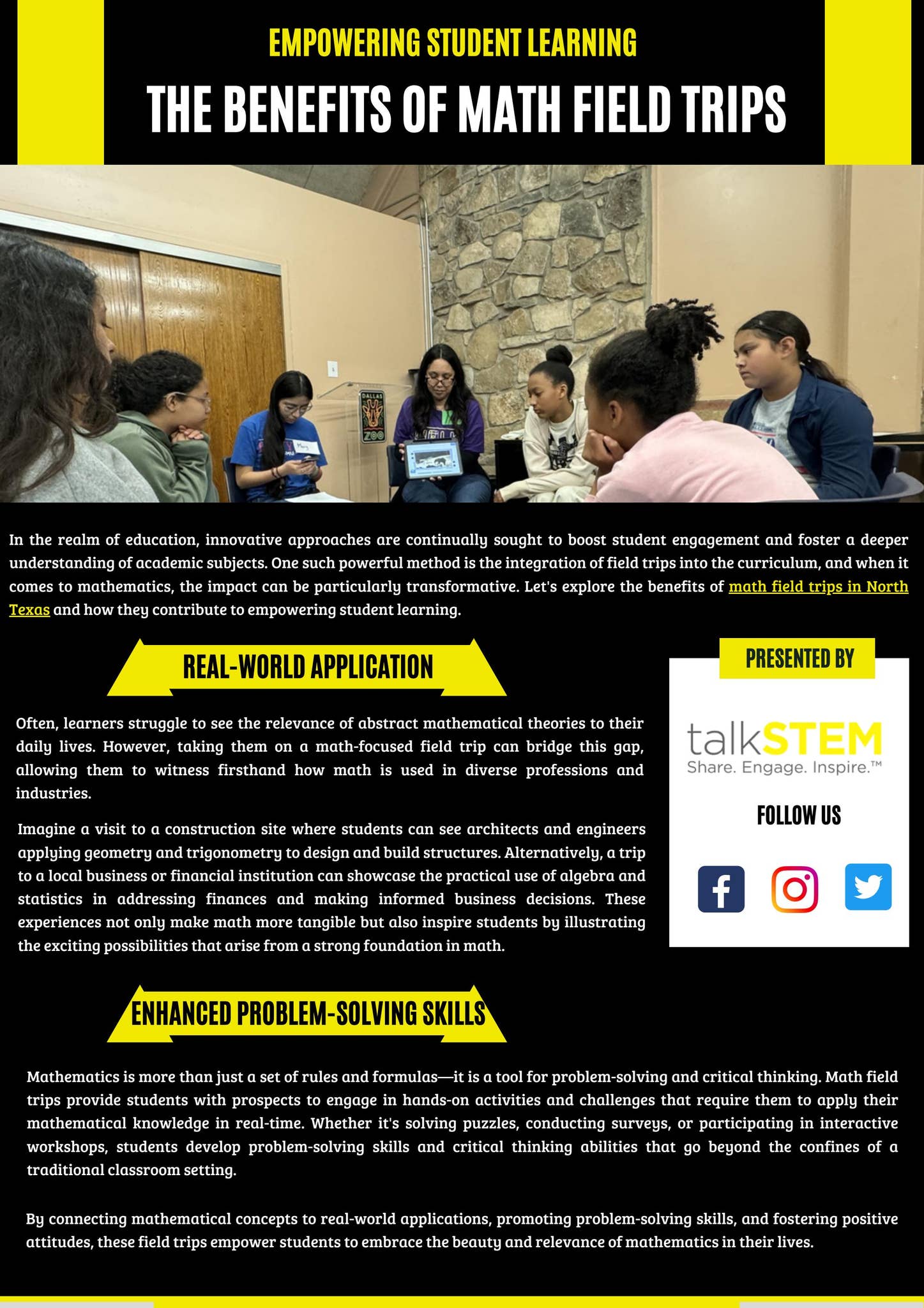 Benefits of Math Field Trips by talkSTEM - Issuu