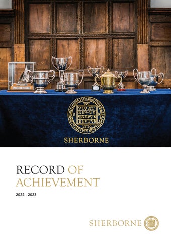 Record of Achievement 2022-23 by Sherborne School - Issuu