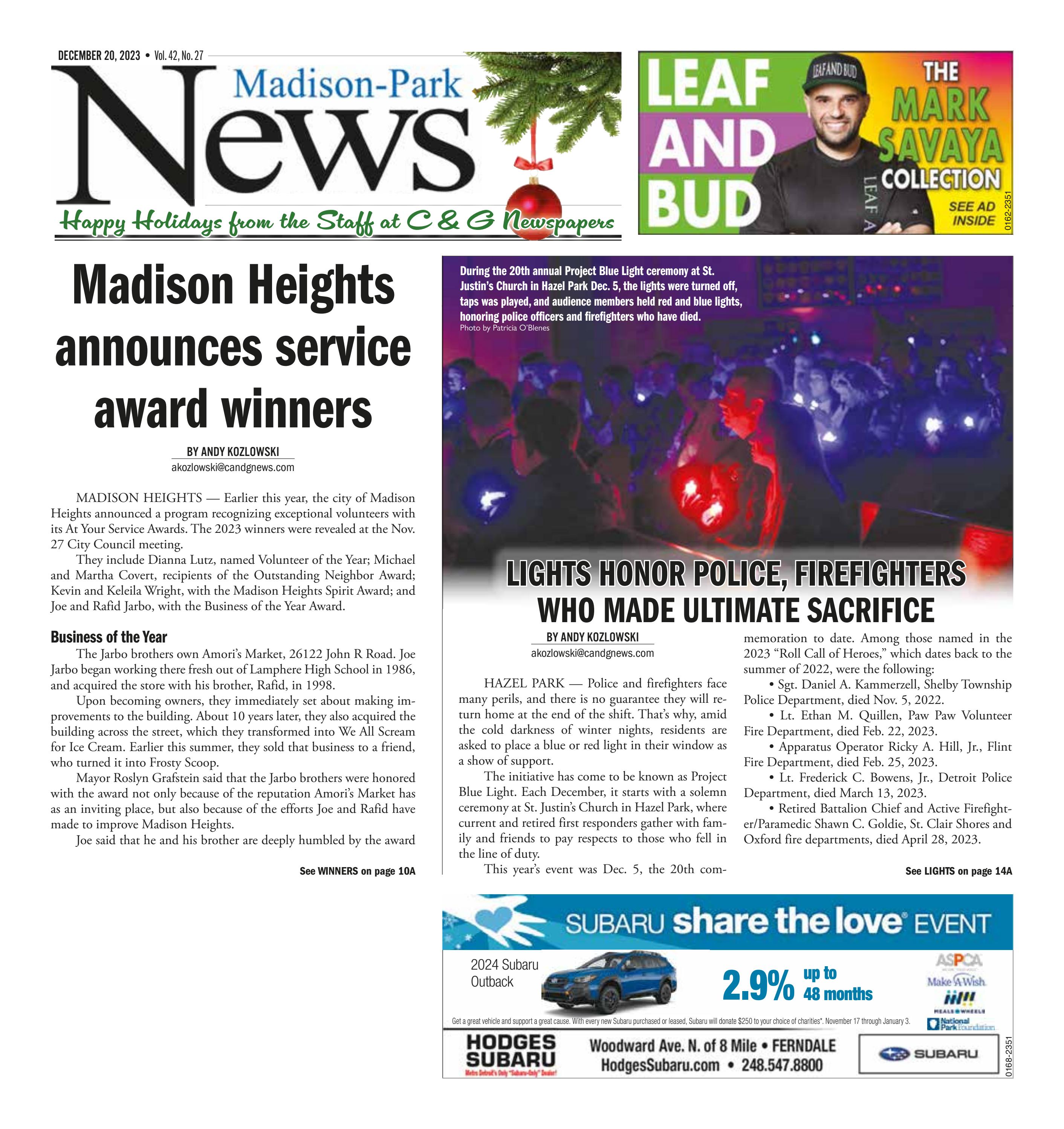 12/20/23 Madison-Park News by C & G Newspapers - Issuu