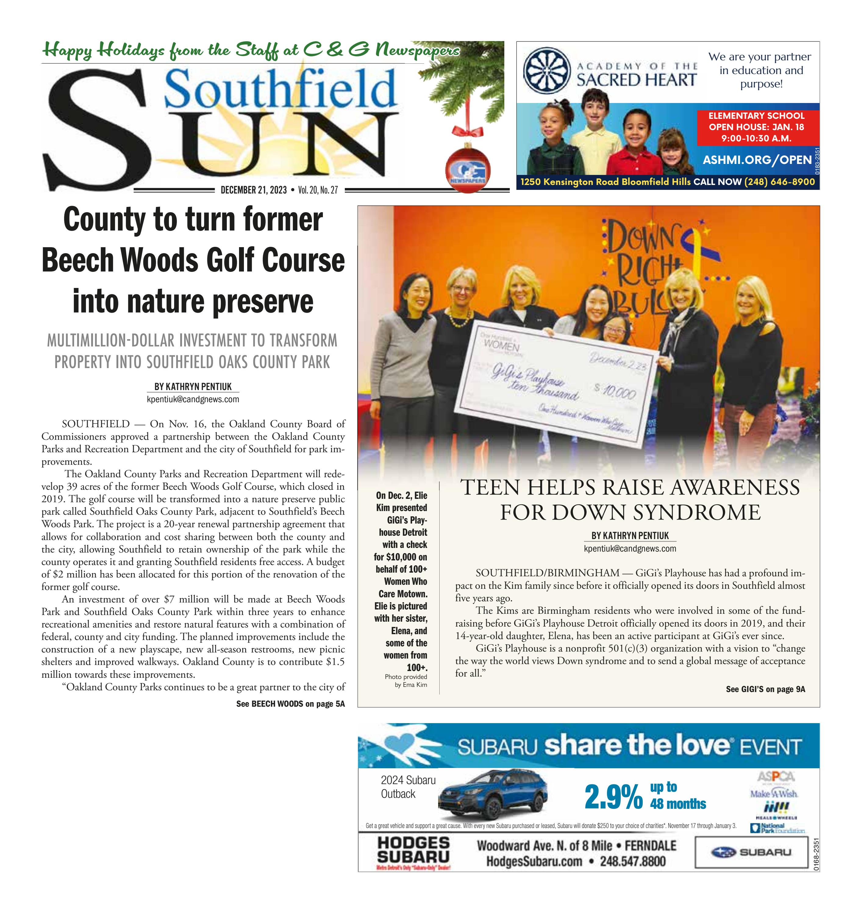 12/21/23 Southfield Sun by C & G Newspapers - Issuu