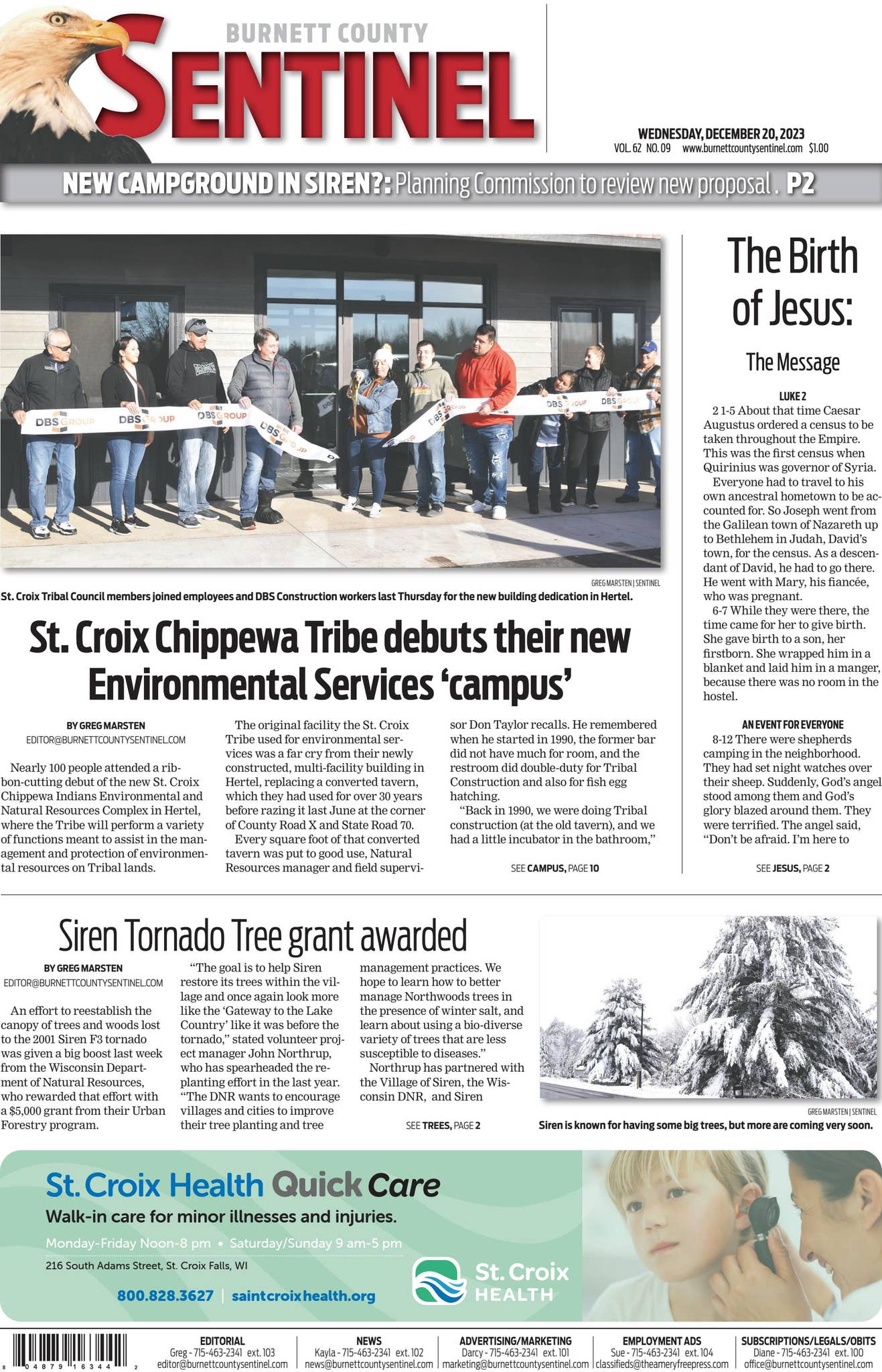 Burnett County Sentinel E-Edition 12-20-2023 by Burnett County Sentinel ...