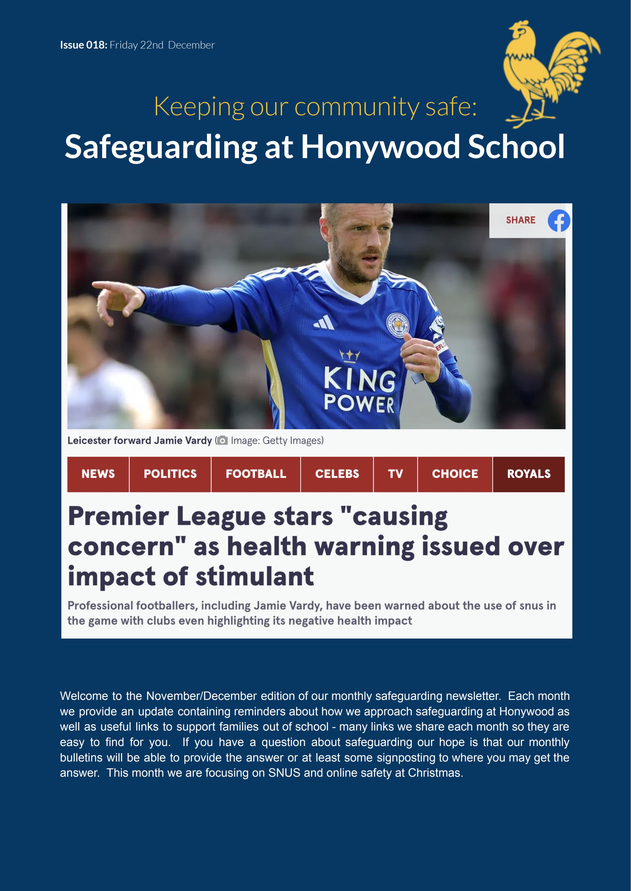 Safeguarding Newsletter - December 2023 by Honywood School - Issuu