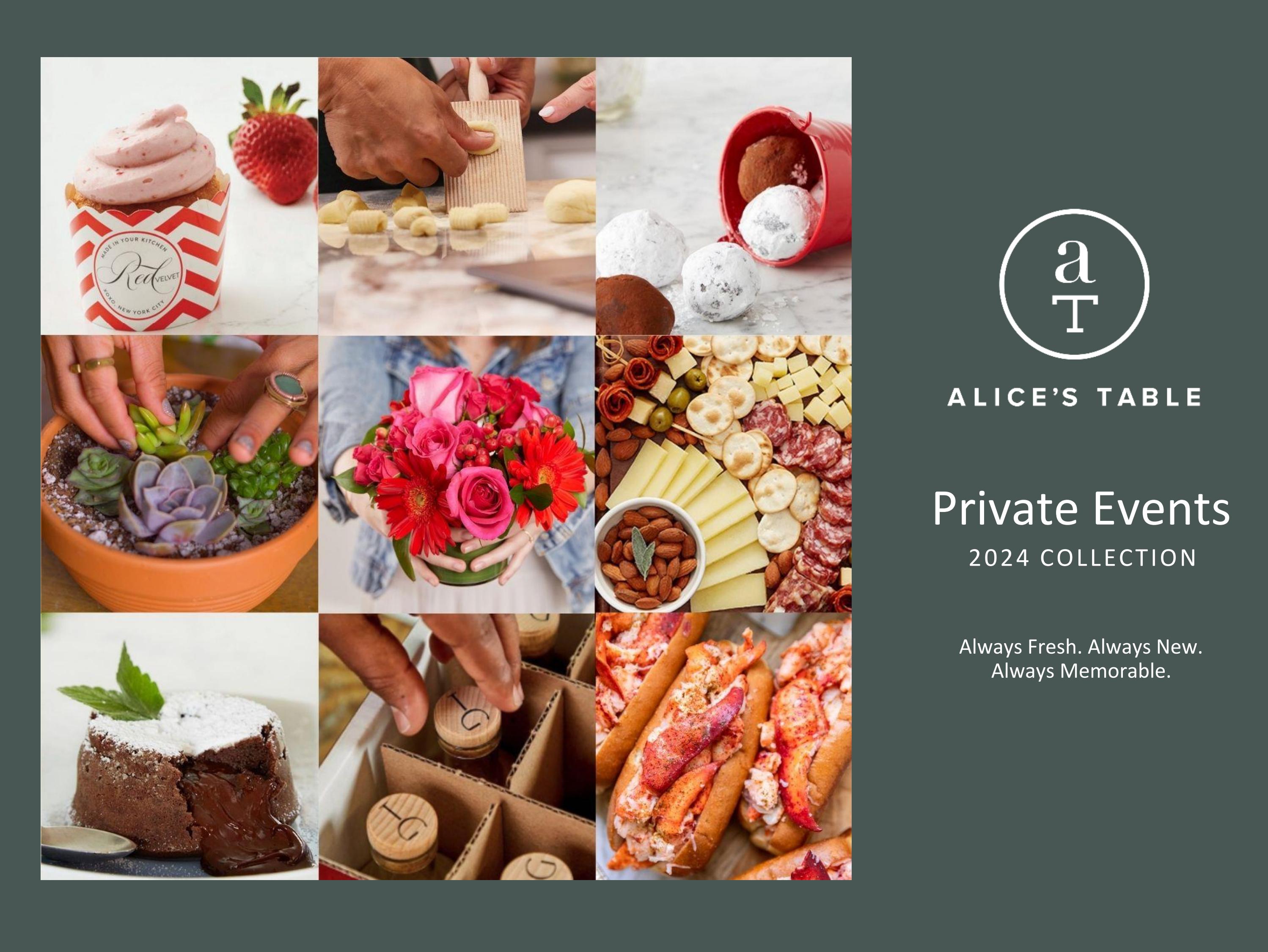 Alice's Table Private Events - Collection BF by alices_table - Issuu