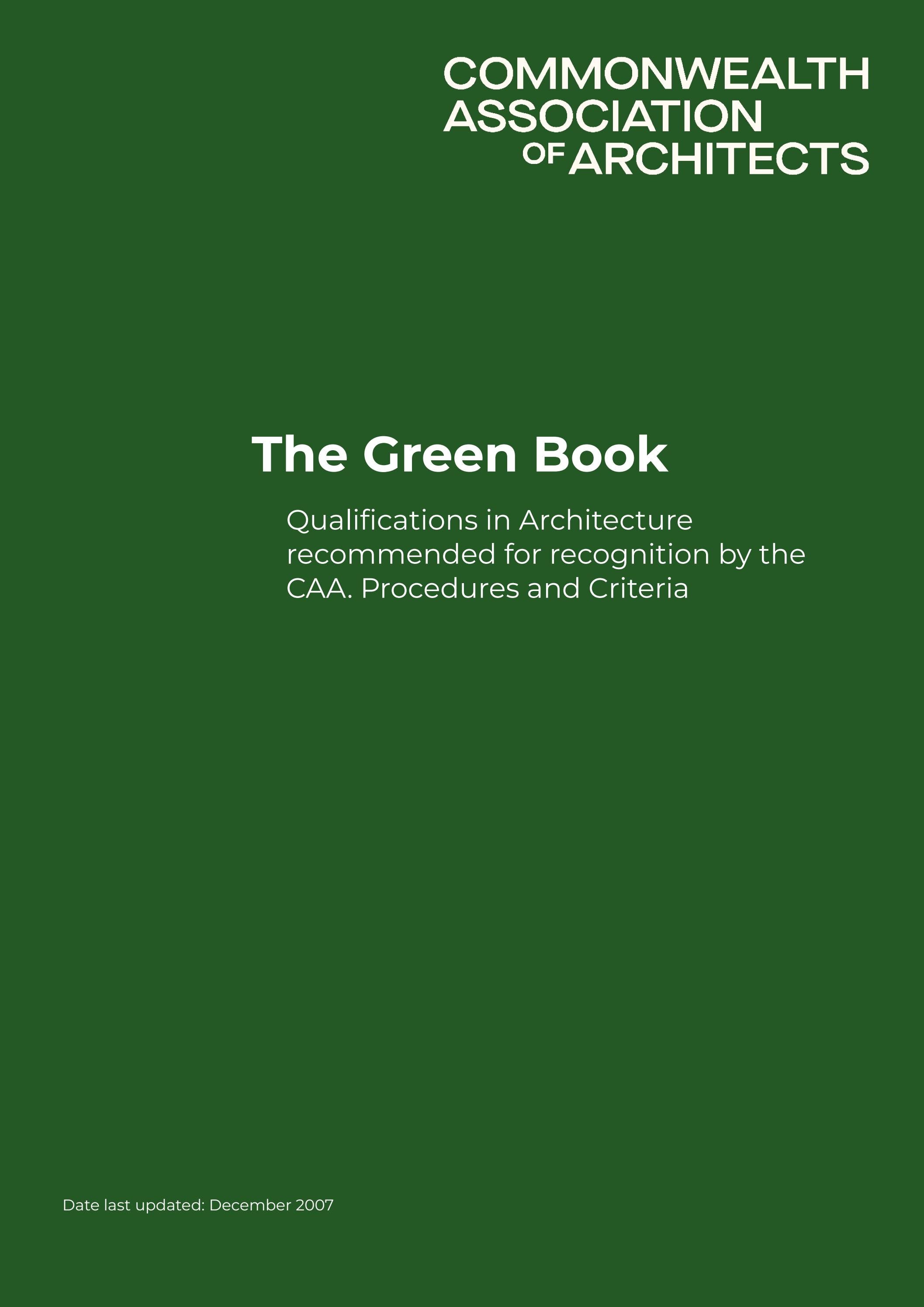 CAA Green Book by Commonwealth Association of Architects - Issuu