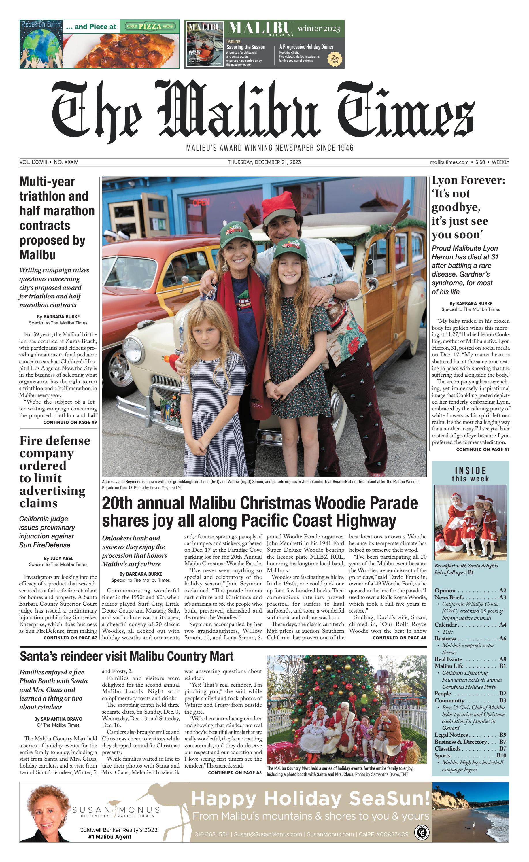 The Malibu Times • December 21, 2023 by 13 Stars Media - Issuu