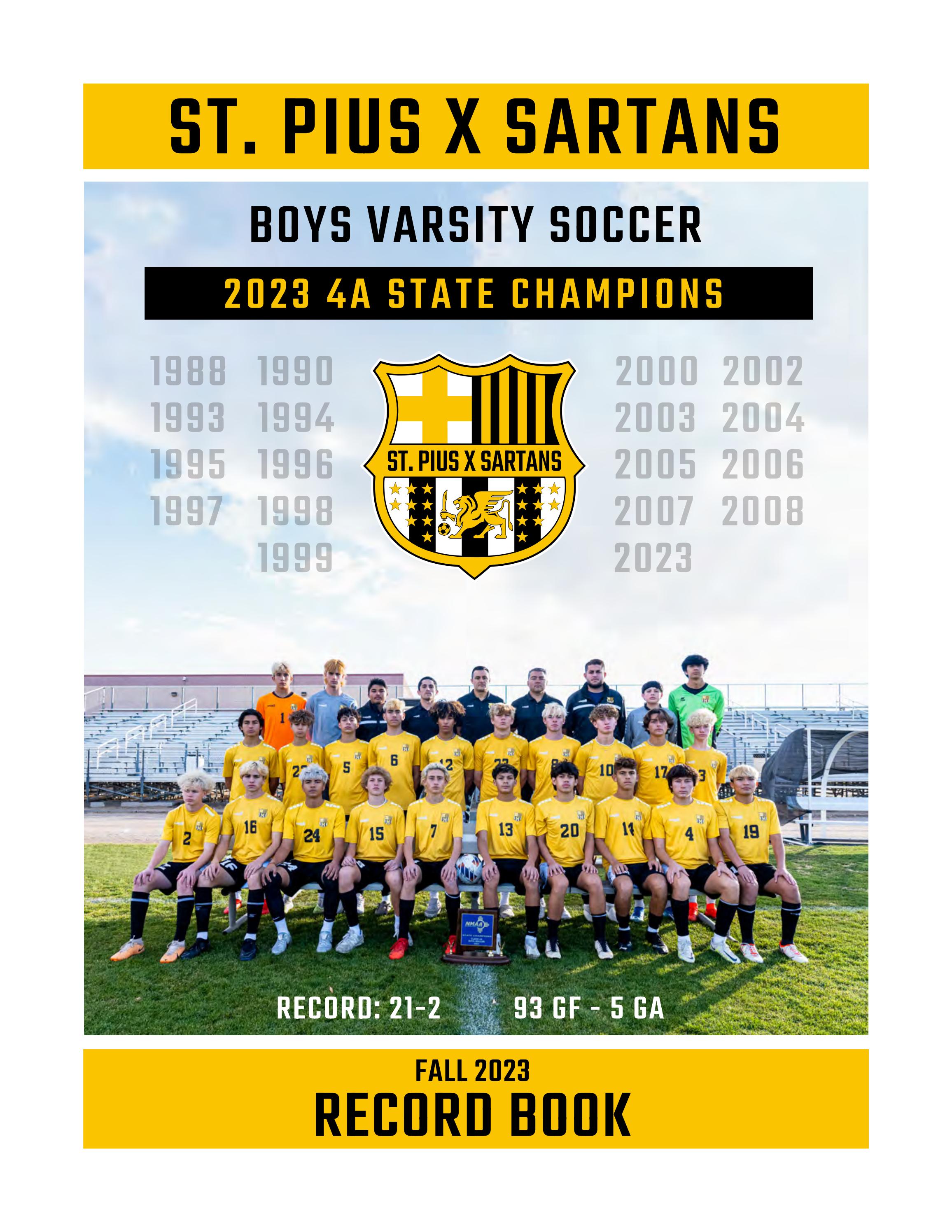 St. Pius X Soccer - 2023 by spxboyssoccer - Issuu