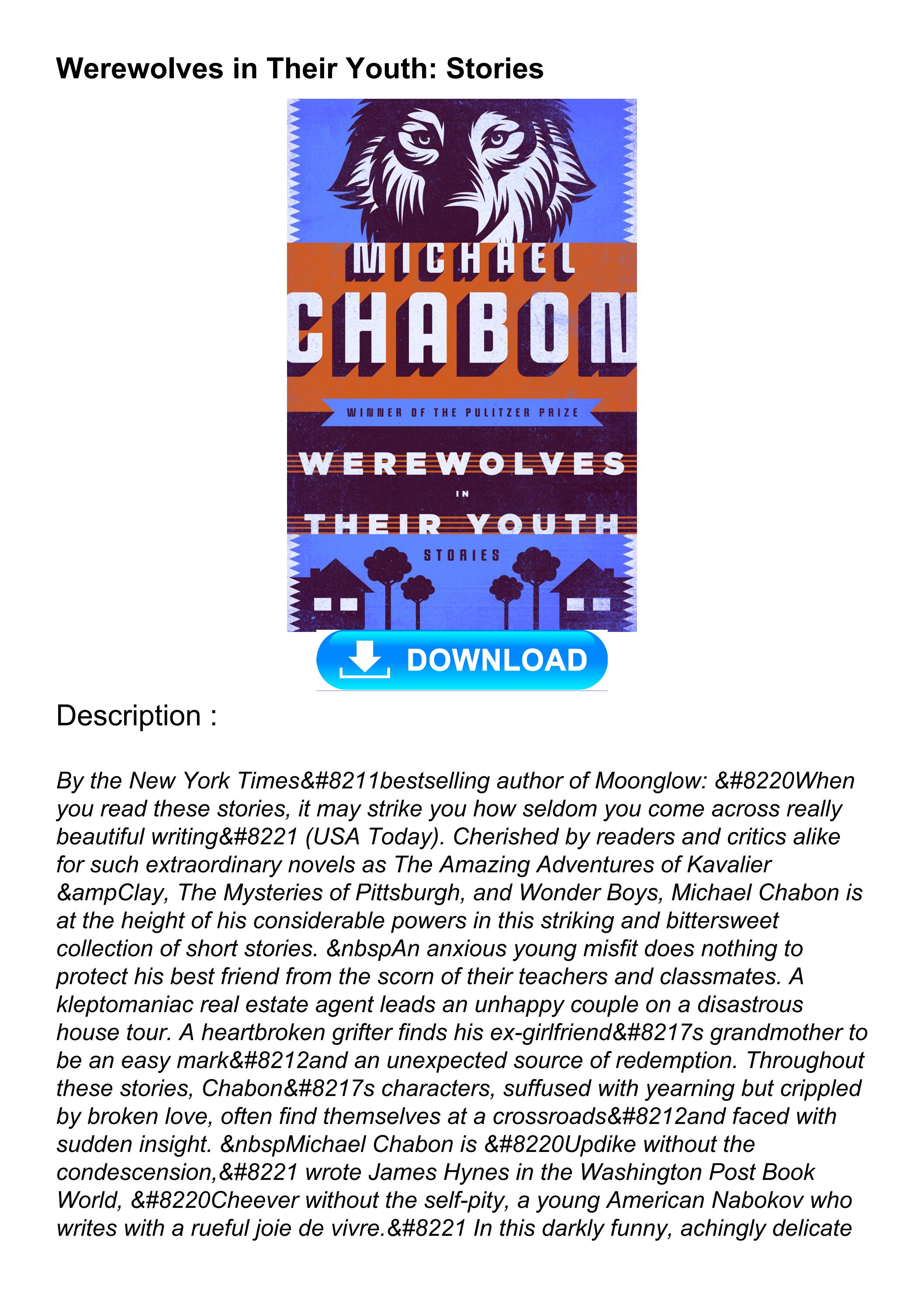 PDF Werewolves in Their Youth: Stories by jessicahamiltonam - Issuu