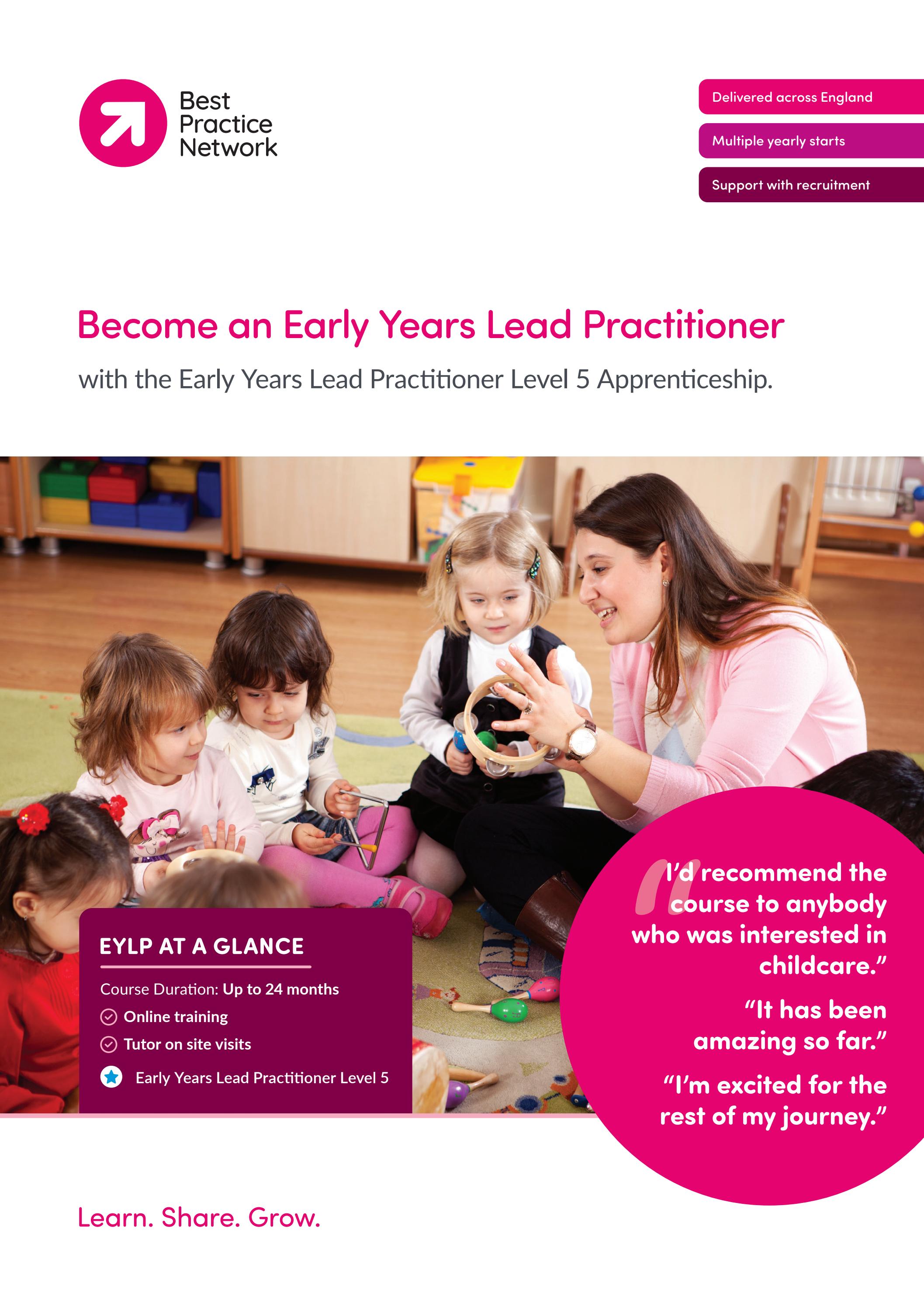 Early Years Lead Practitioner Level 5 Apprenticeship by Best-Practice ...