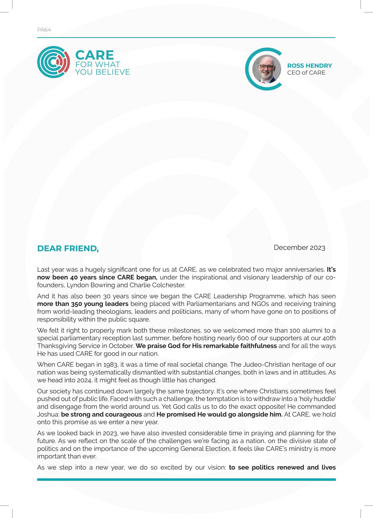 Ross Letter Dec 2023 by CARE User - Issuu