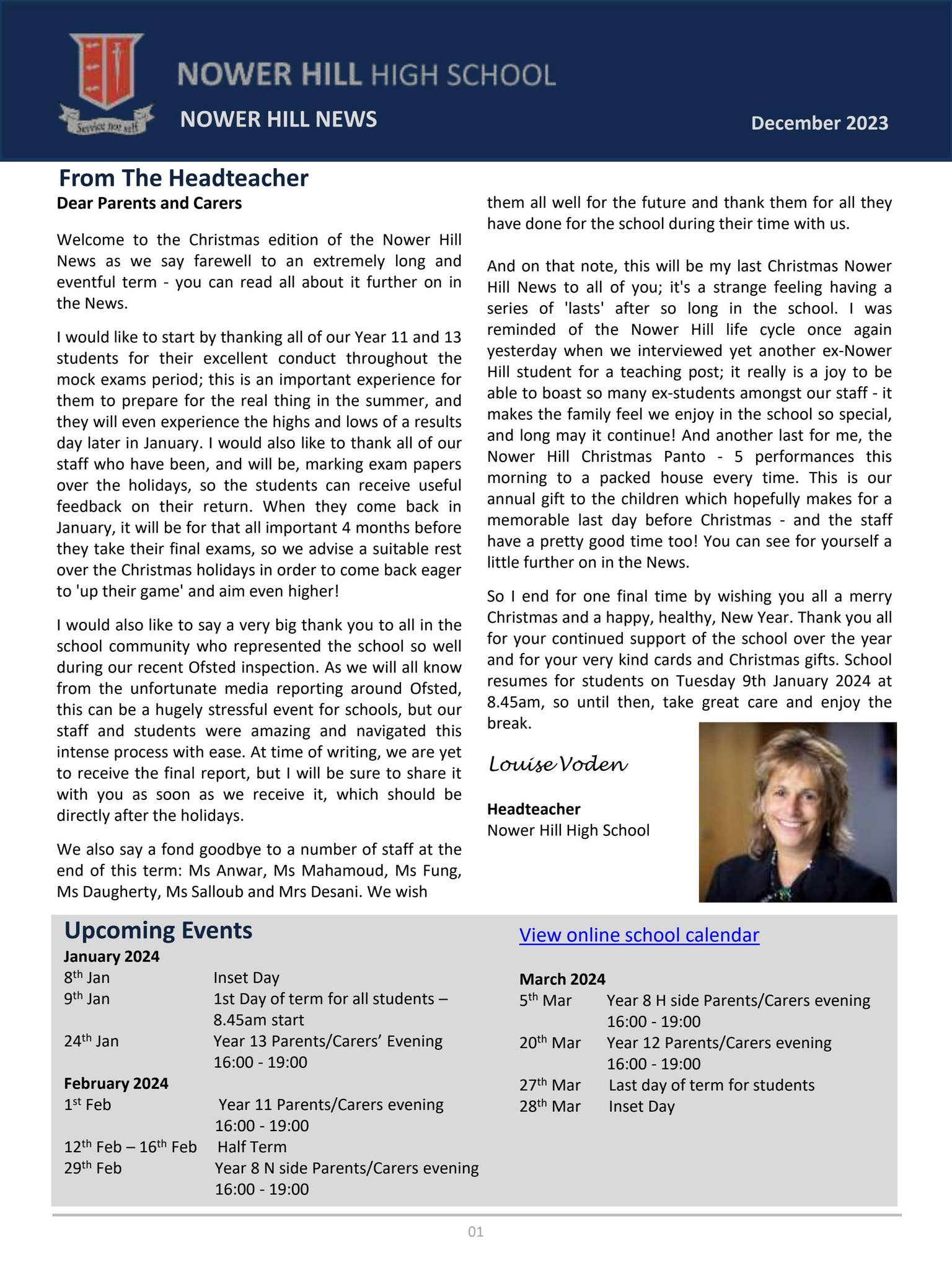 Nower Hill News December 2023 by Nower Hill High School - Issuu