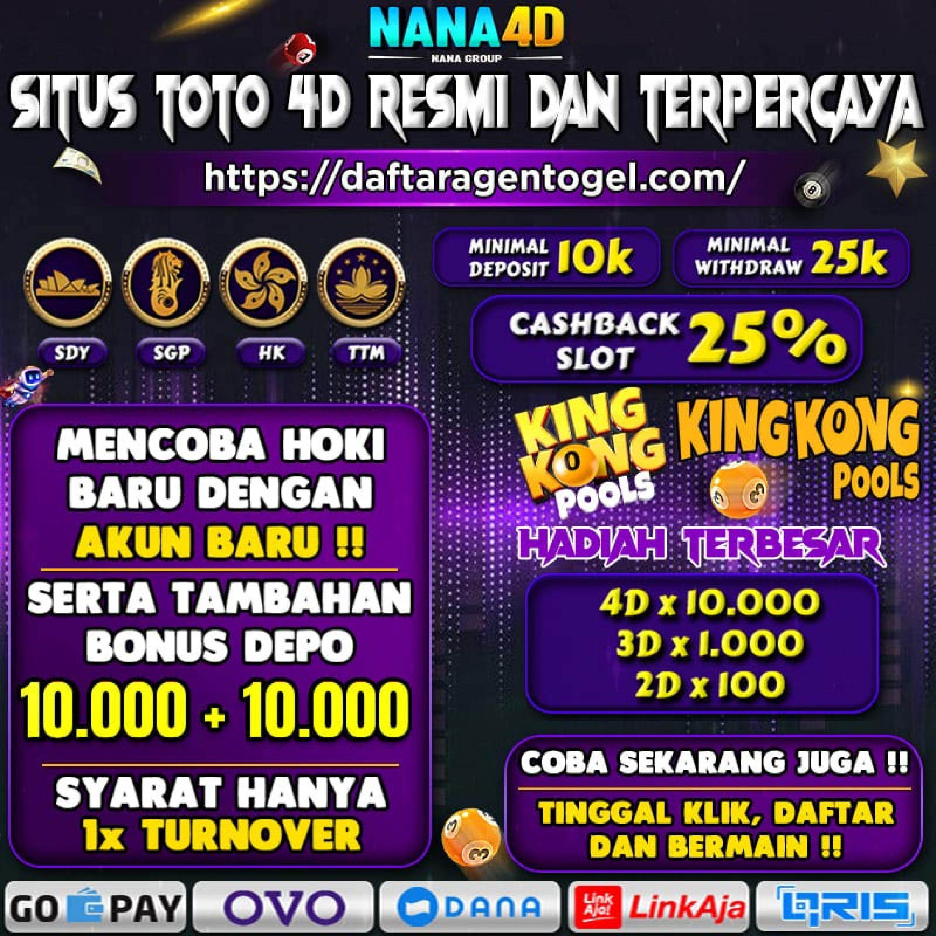 Link Daftar NANA4D Situs Agen Toto 4D Bet 100 Perak Hadiah Terbesar 10 Juta by NANA4D SITUS TOTO ...