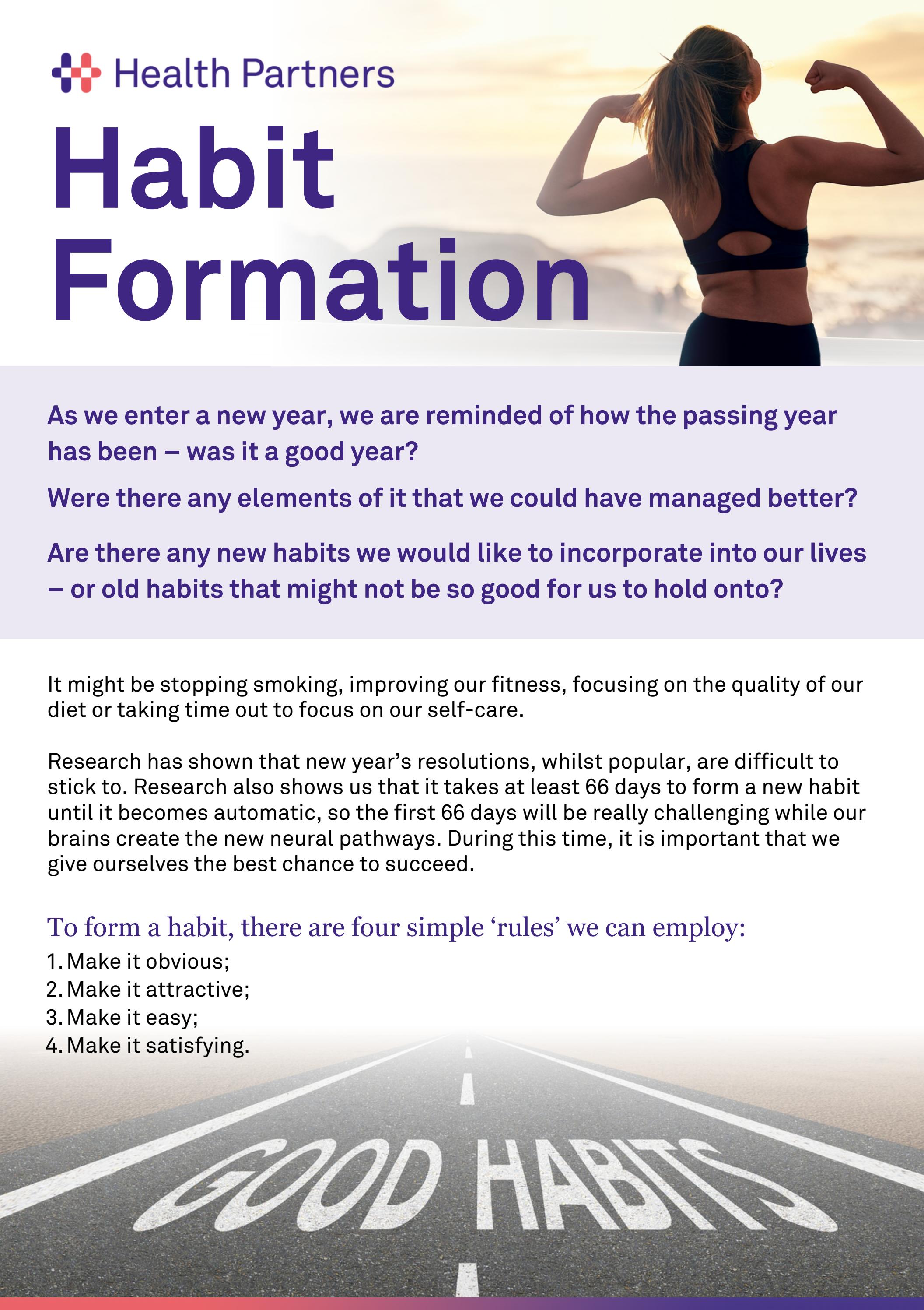 Habit Formation by health-partners - Issuu