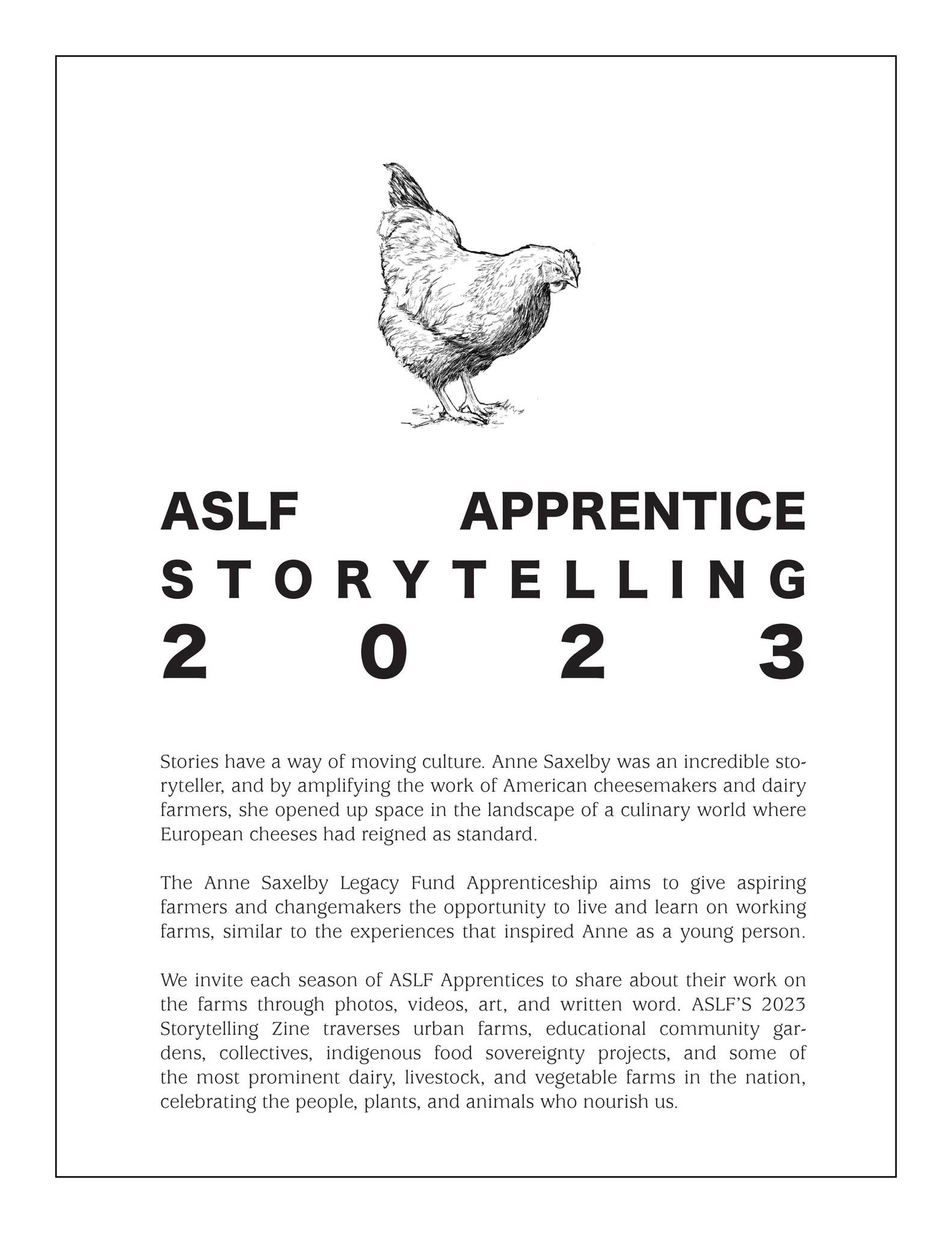 2023 ASLF Apprentice Storytelling Zine by Heritage Foods USA - Issuu