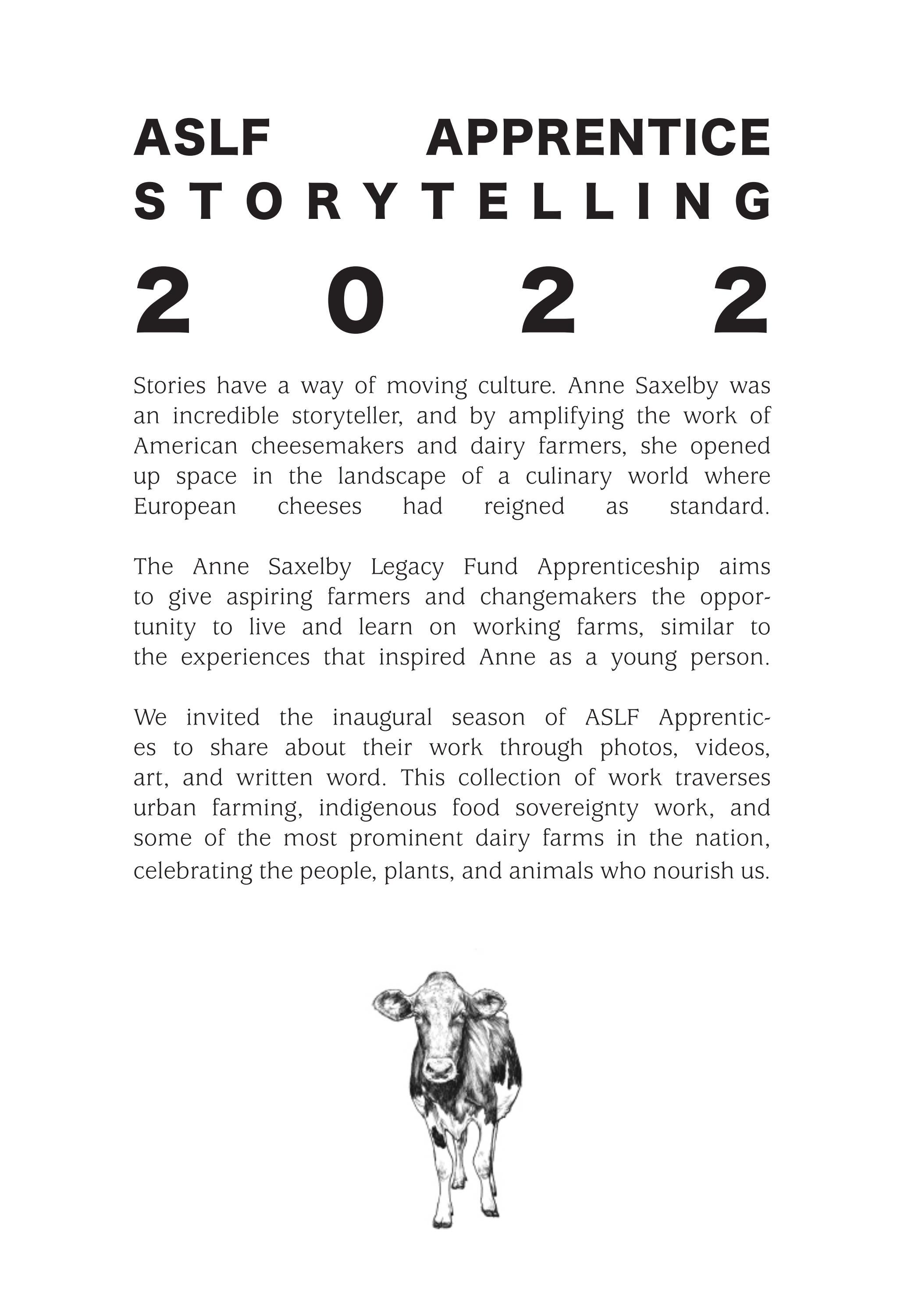 ASLF Apprentice Storytelling 2022 by Heritage Foods USA - Issuu