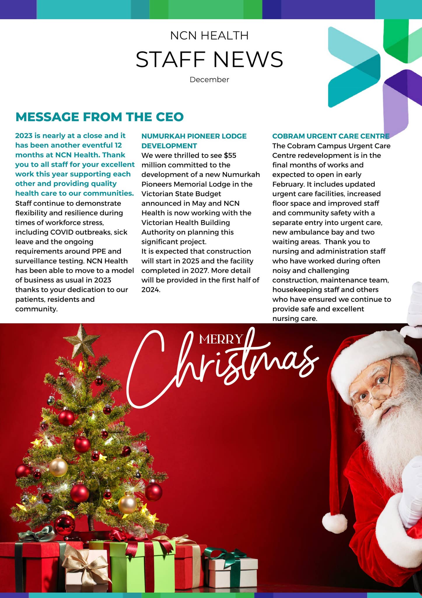 NCN Health Staff Newsletter - December by ncncommunications - Issuu