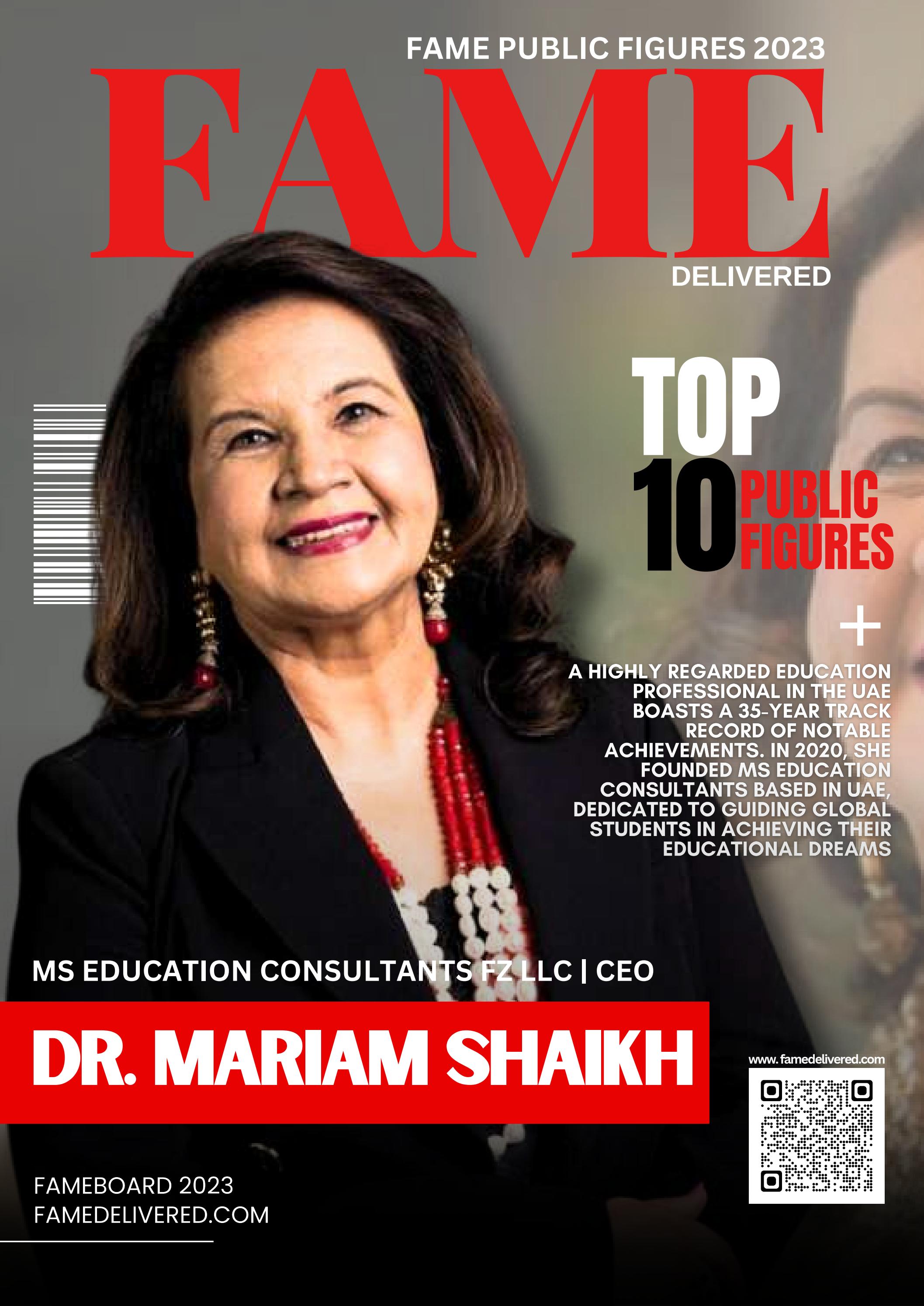 Dr._Mariam_Shaikh | FAME Top 10 Public Figures 2023 | FAME BOARD 2023 ...