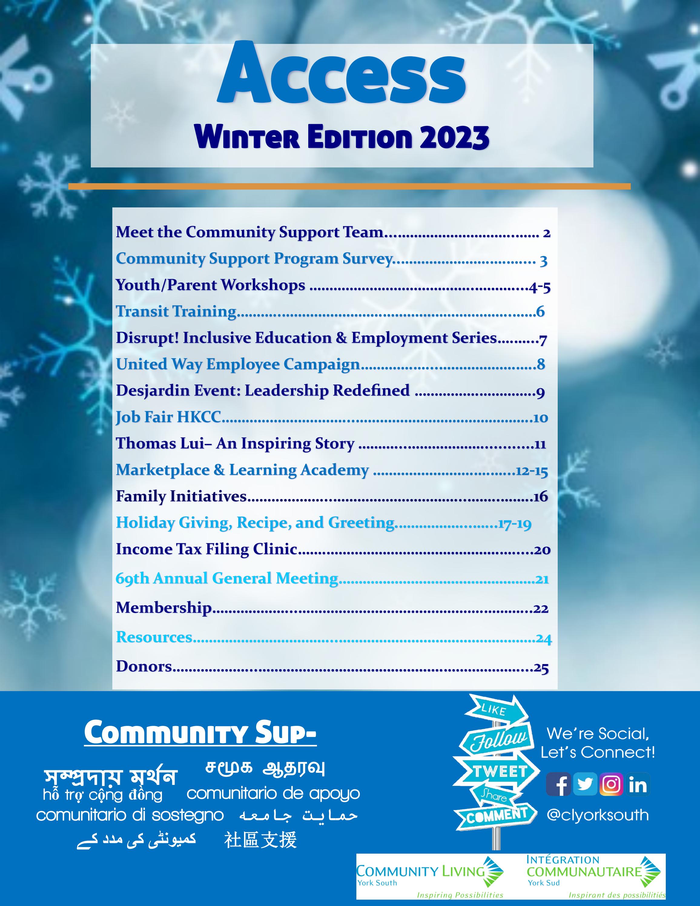 Access Newsletter Winter Edition 2023 by CLYorkSouth - Issuu