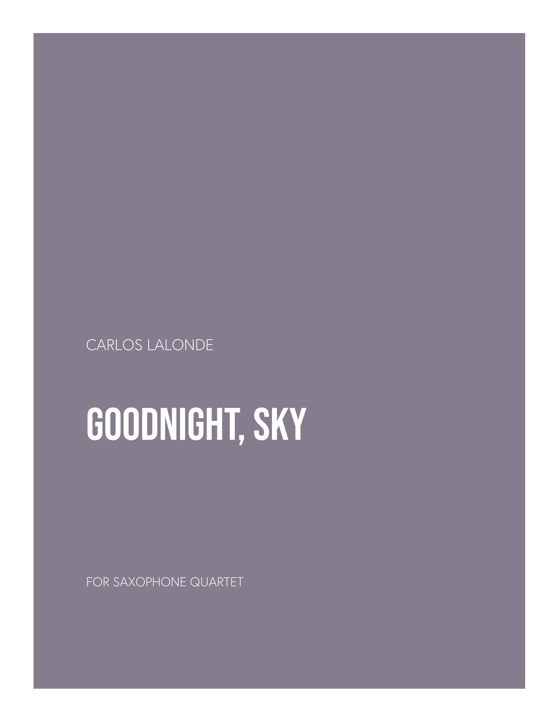 Goodnight, Sky by carloslalonde - Issuu