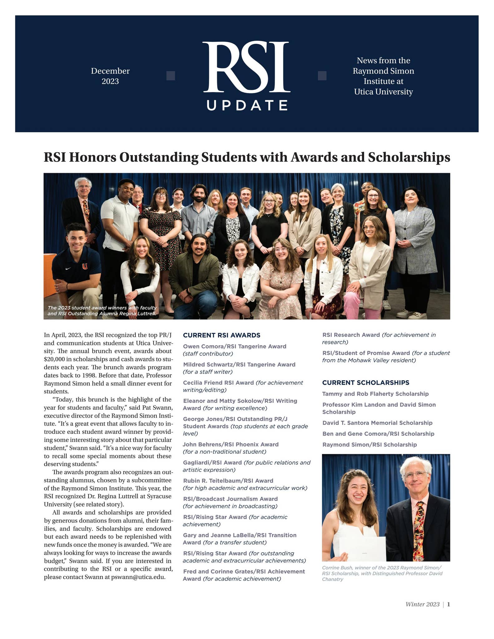 RSI Update | December 2023 by Utica University - Issuu