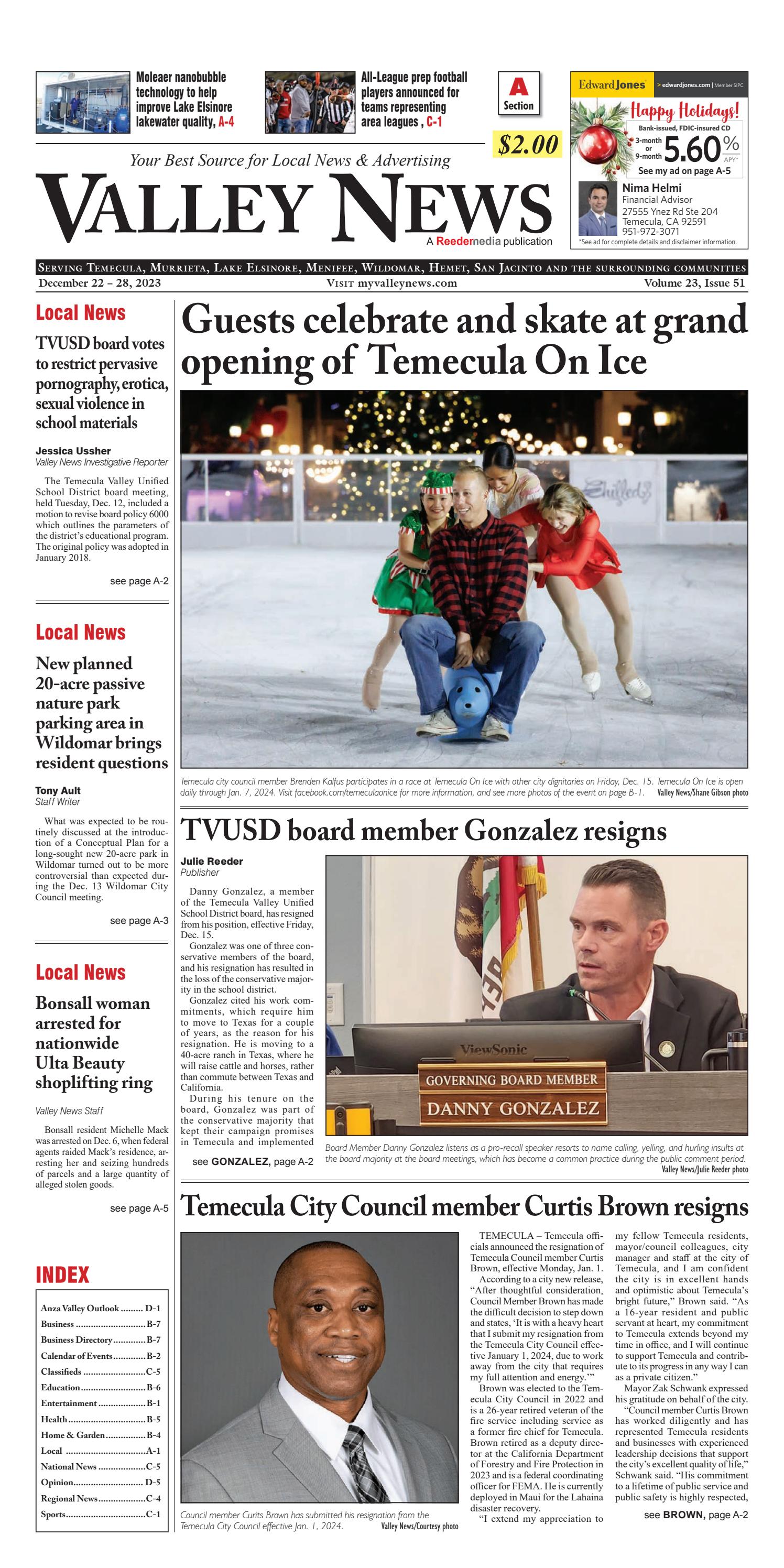 Valley News - December 22, 2023 by Village News, Inc. - Issuu