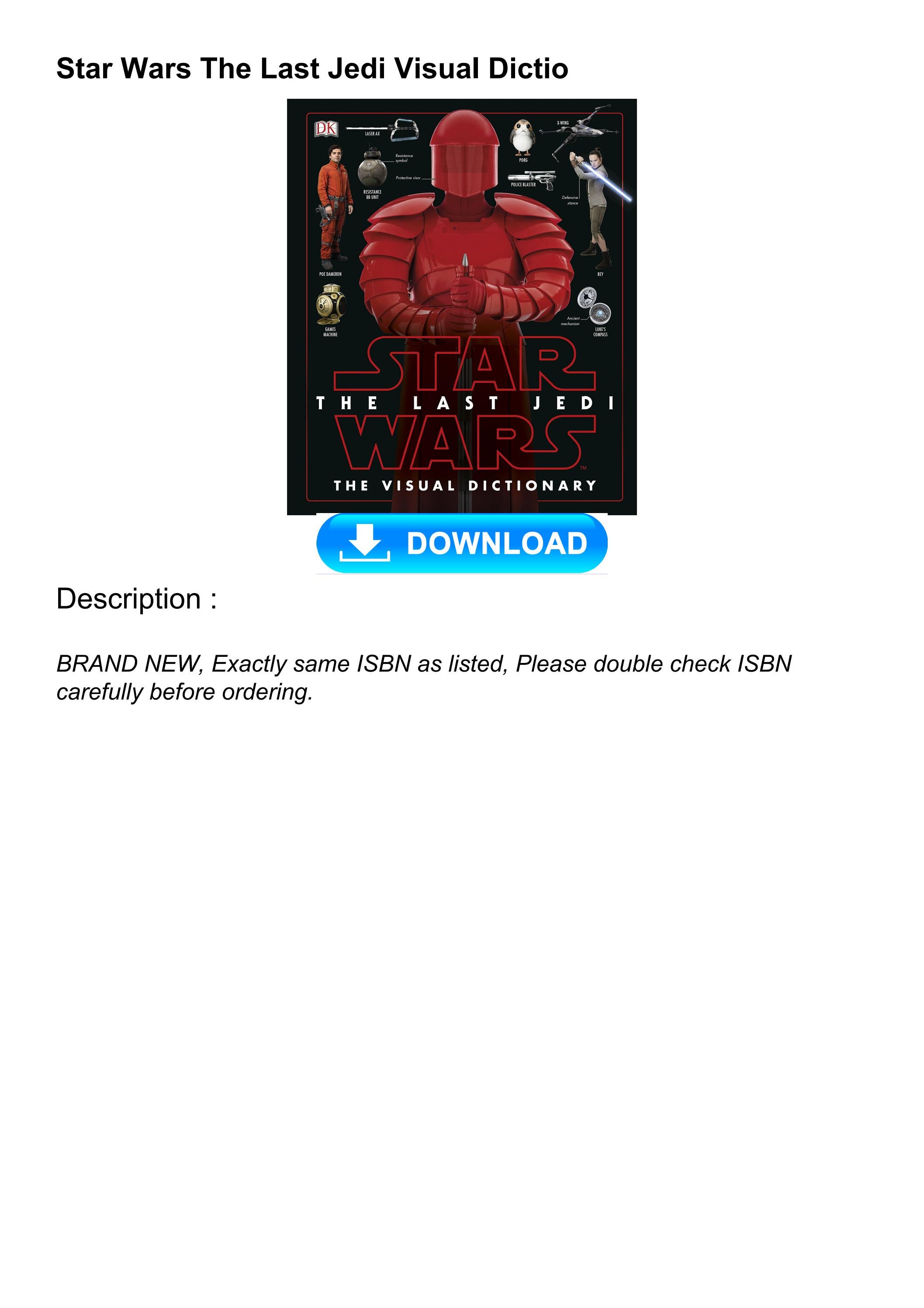 [PDF]⚡DOWNLOAD Star Wars The Last Jedi Visual Dictio by mobilerays - Issuu