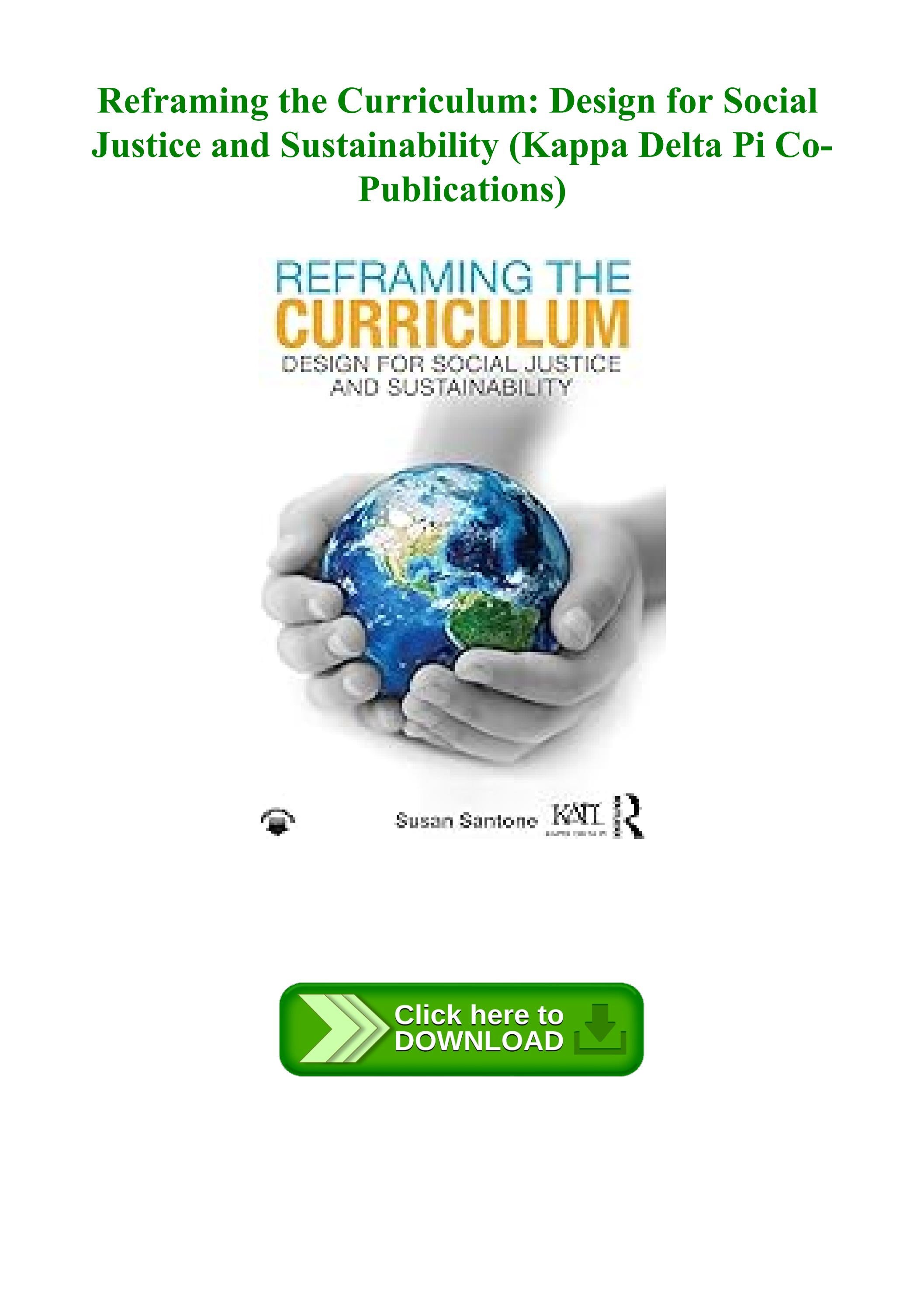 [DOWNLOAD] Reframing the Curriculum Design for Social Justice and ...