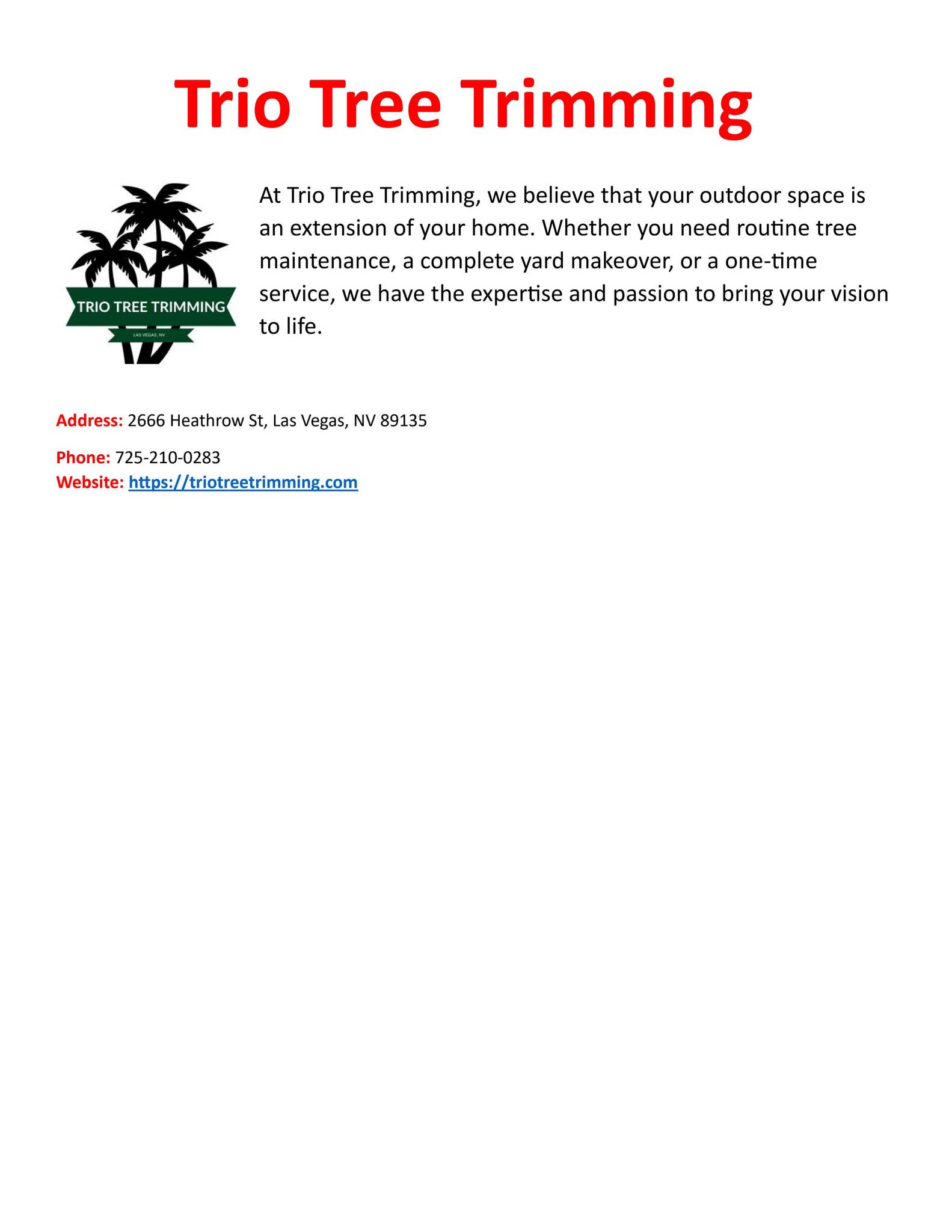 Trio Tree Trimming by SW Tree Trimming - Issuu