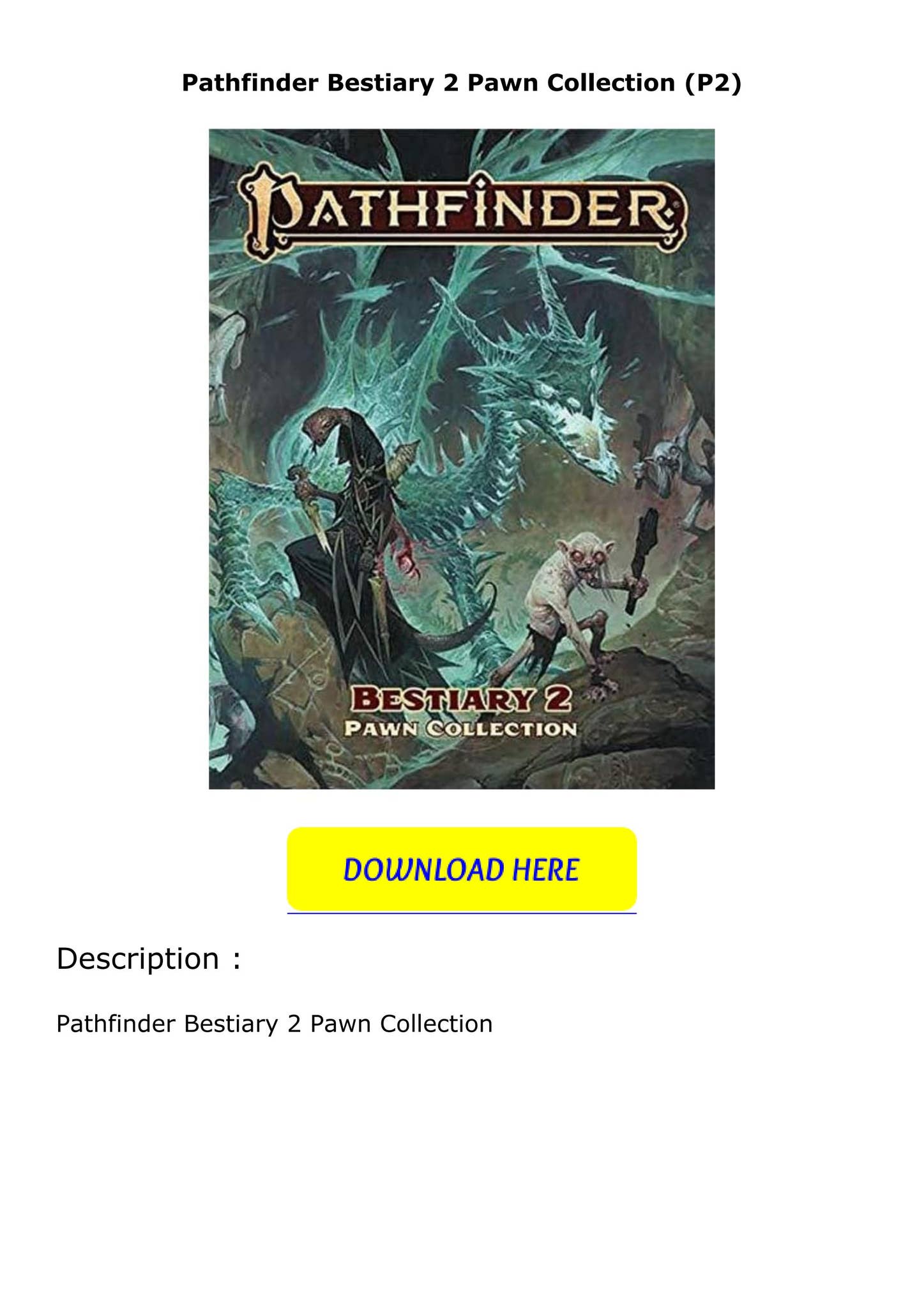 [PDF] ️Download ⚡️ Pathfinder Bestiary 2 Pawn Collection (P2) by QuintenGallagher - Issuu