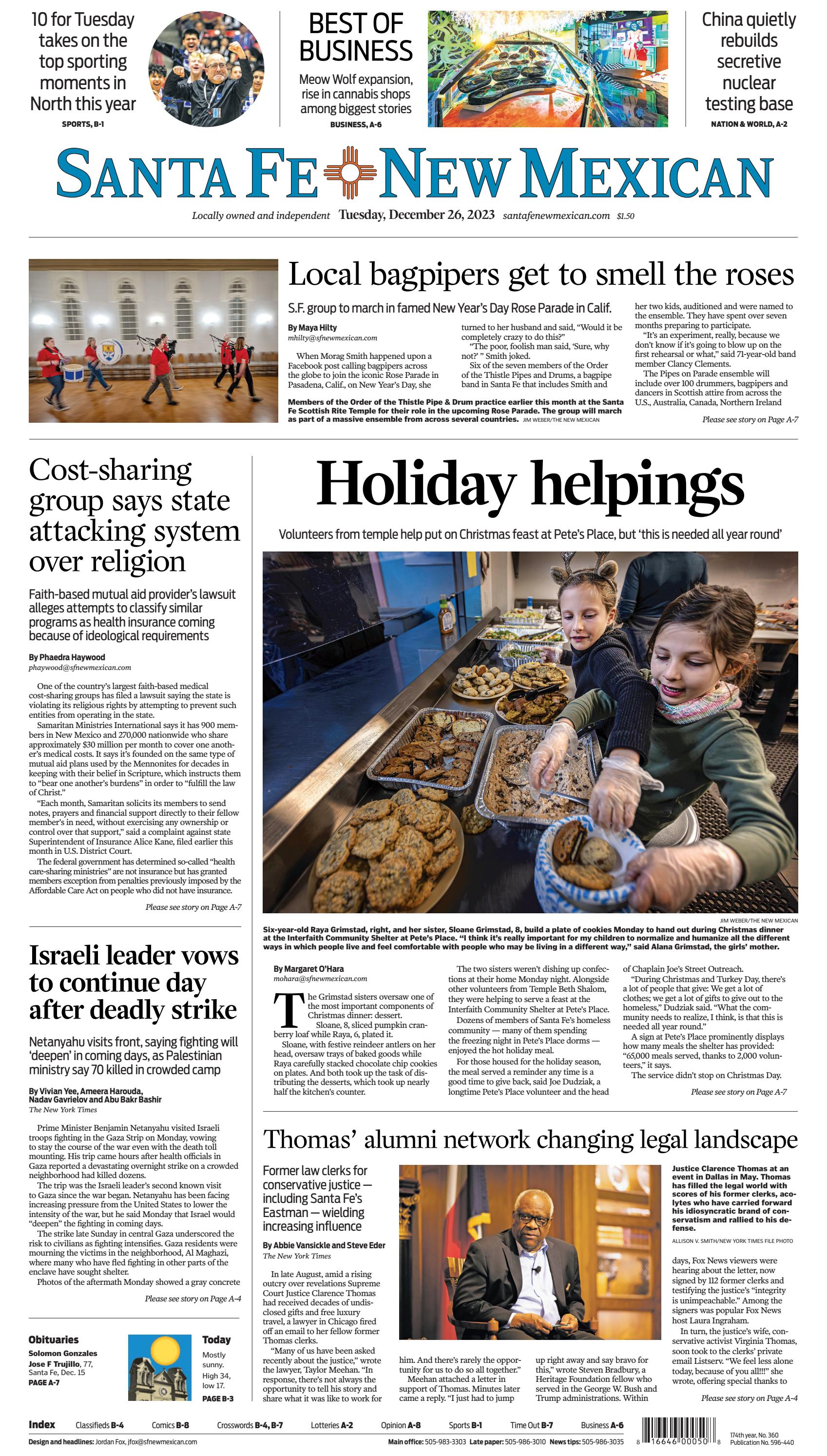 Santa Fe New Mexican, Dec. 26, 2023 by The New Mexican - Issuu