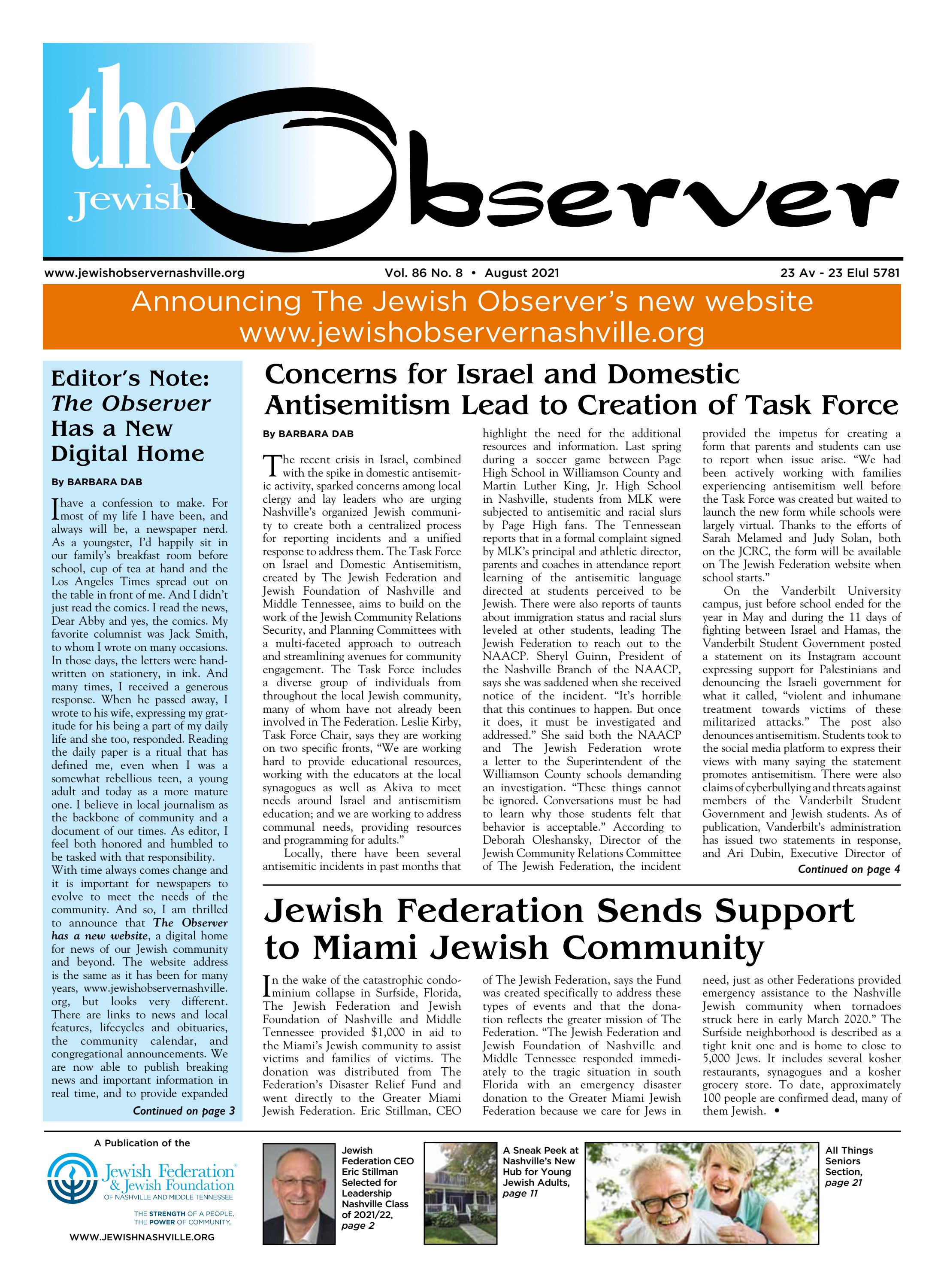 The Observer Vol. 86 No. 8 – August 2021 by Jewish Observer - Issuu