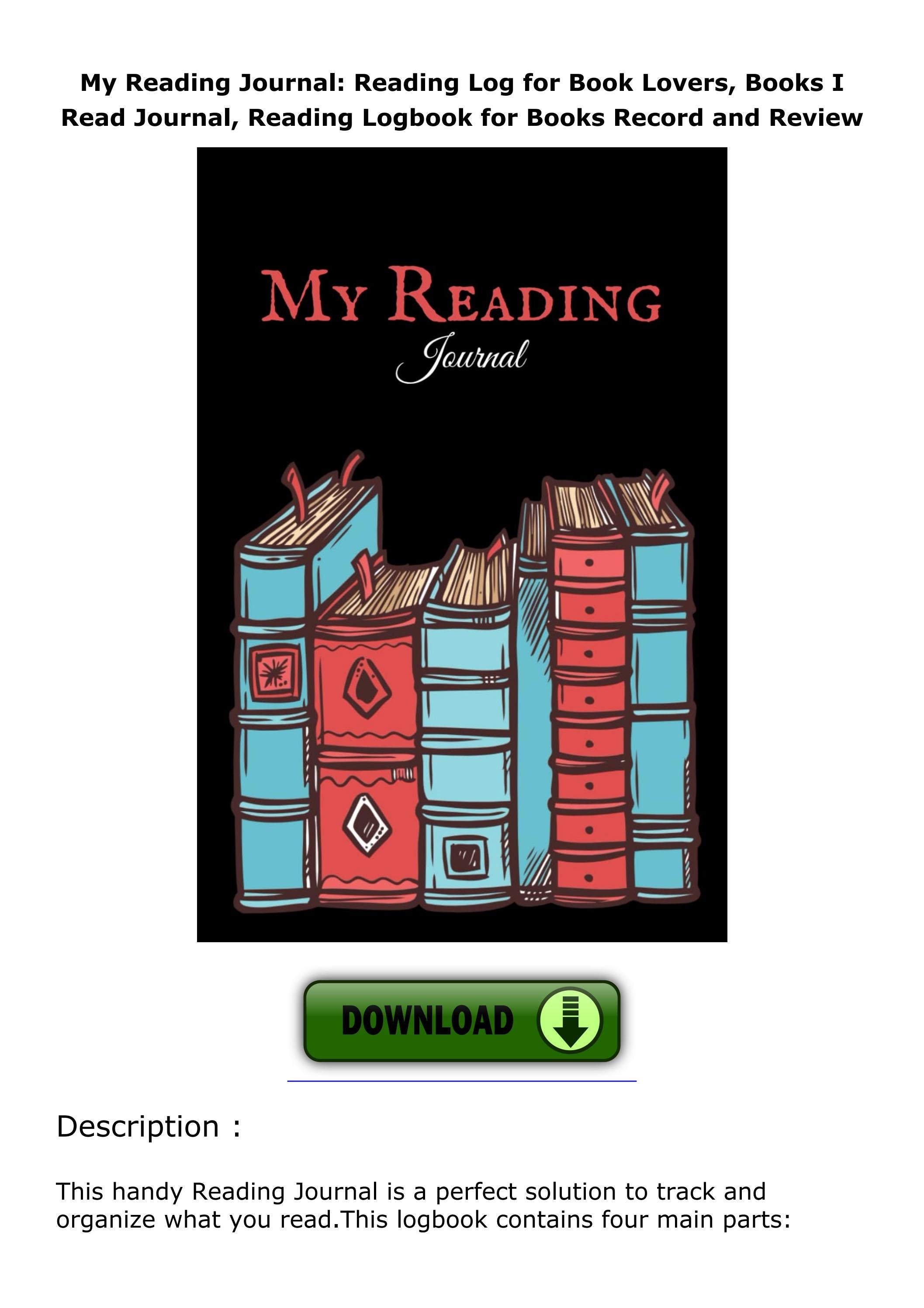 Download⚡️PDF ️ My Reading Journal: Reading Log for Book Lovers, Books ...