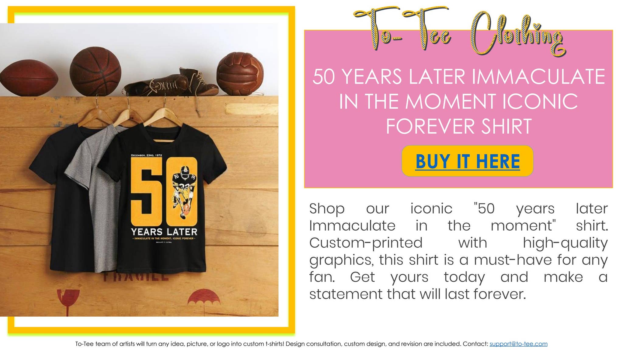 50 years later Immaculate in the moment iconic forever shirt by ...