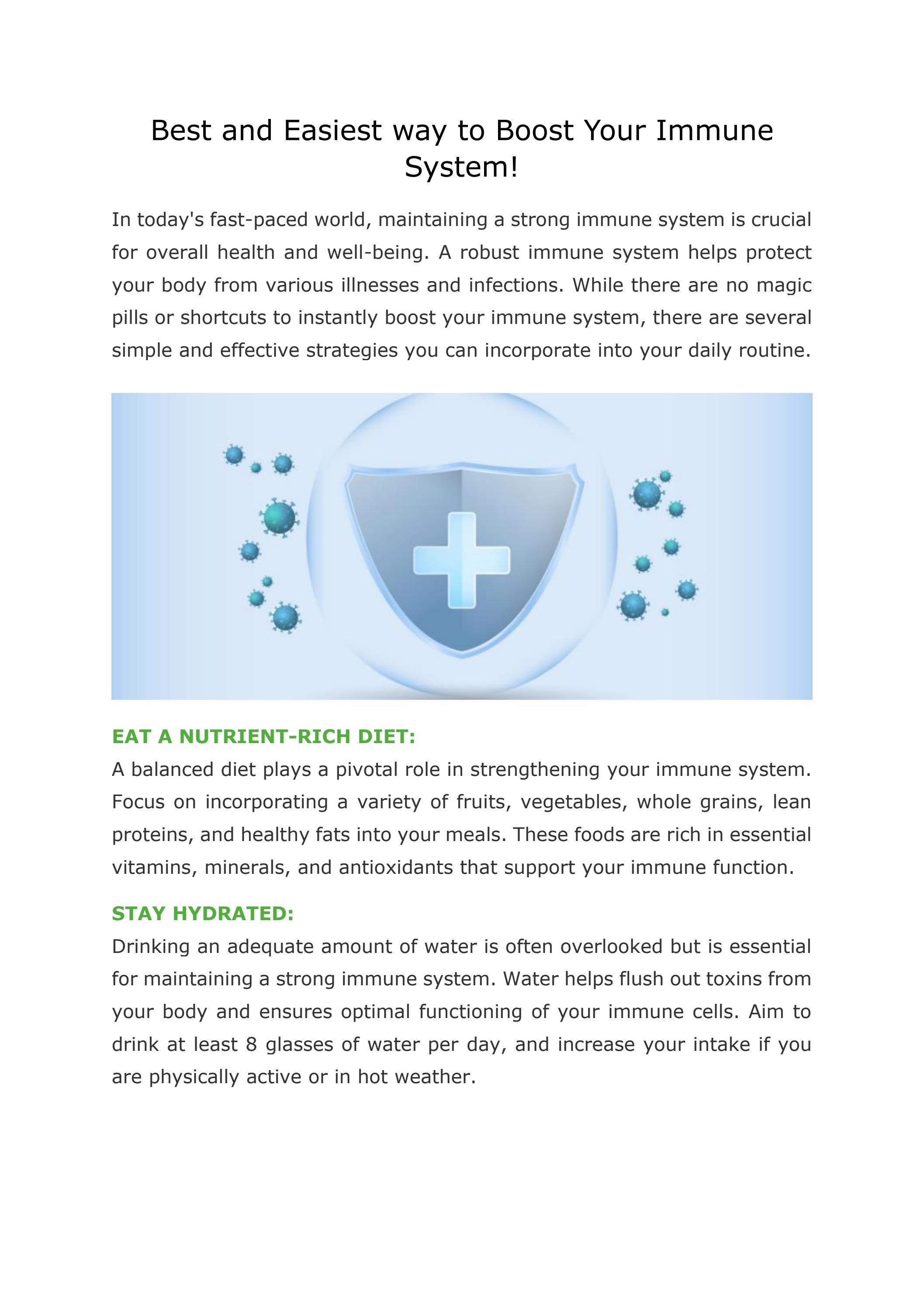 Boost your Immune System Naturally at Home with the Best and Easiest ...