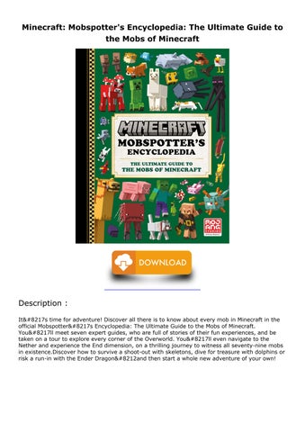 √[PDF]⭐ READ Free Minecraft: Mobspotter's Encyclopedia: The Ultimate G ...