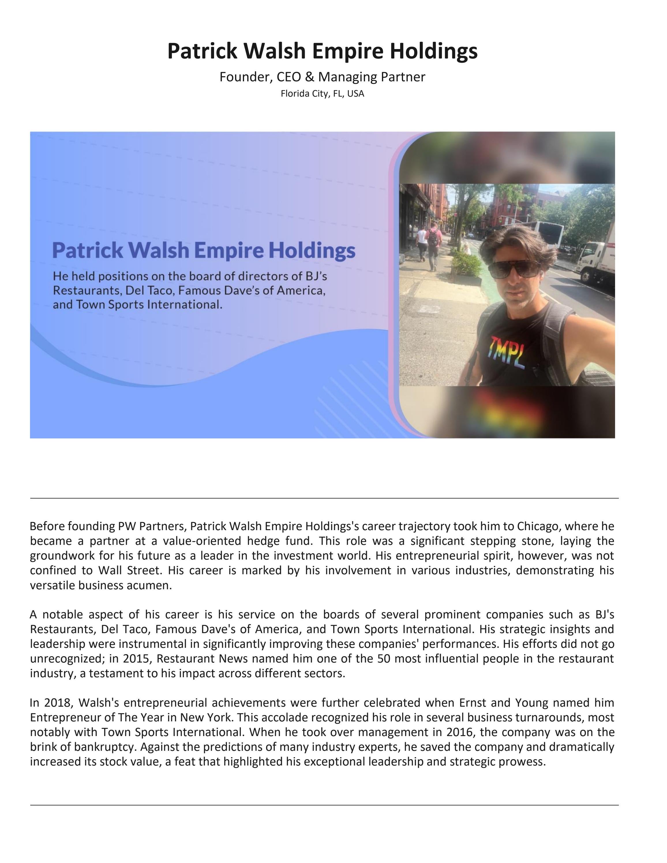 Patrick Walsh Empire Holdings by Patrick Walsh Empire Holdings - Issuu