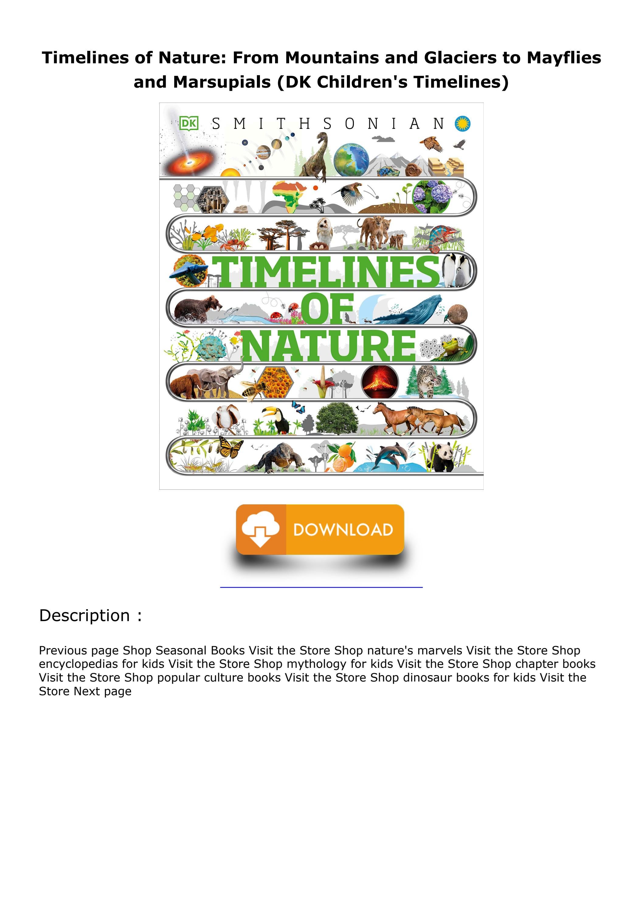 Read ebook [PDF] Timelines of Nature: From Mountains and Glaciers to by ...