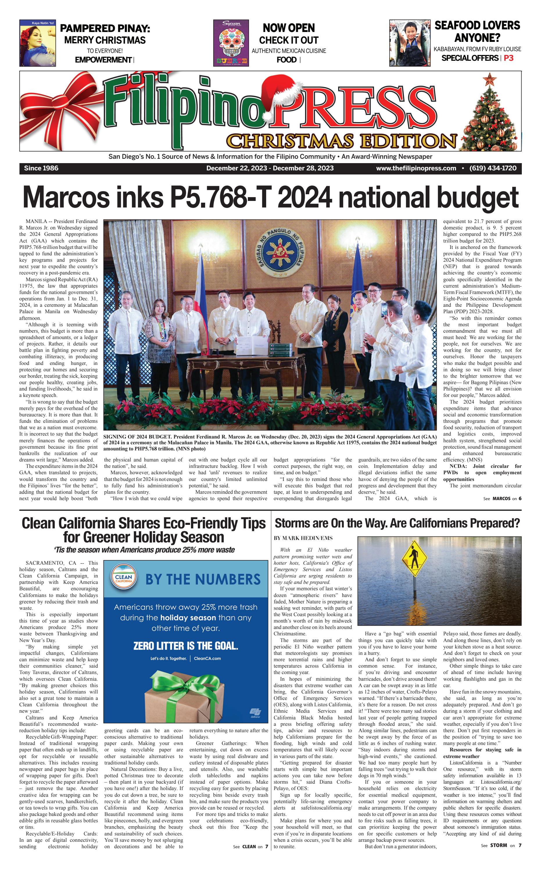 The Filipino Press: December 22-28, 2023 by The Filipino Press - Issuu