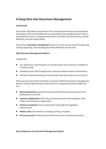 Document Mnagement by Compliance Quest - Issuu