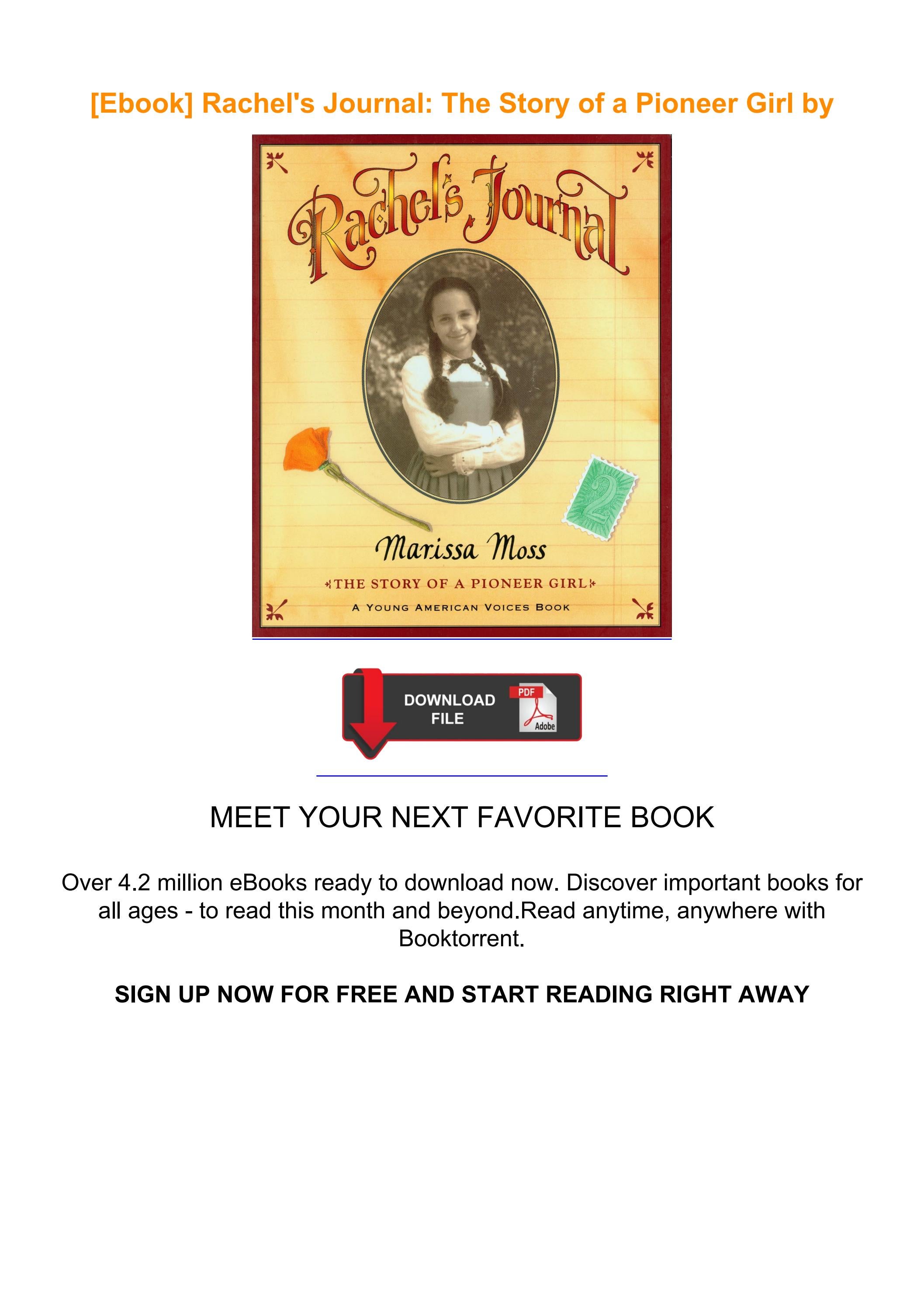 [Ebook] Rachel's Journal: The Story of a Pioneer Girl by by AliceC ...