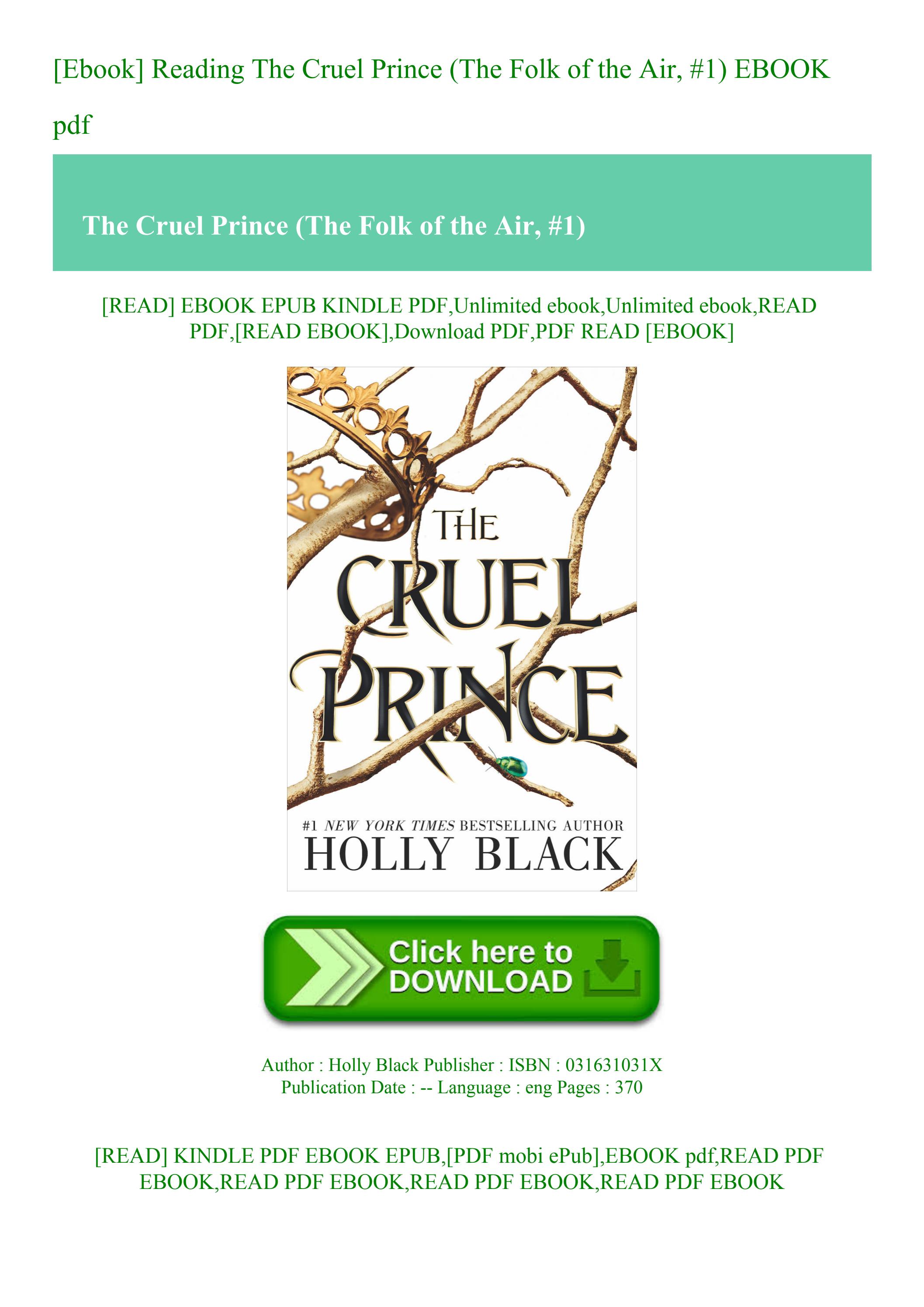 [Ebook] Reading The Cruel Prince (The Folk of the Air #1) EBOOK pdf by ...