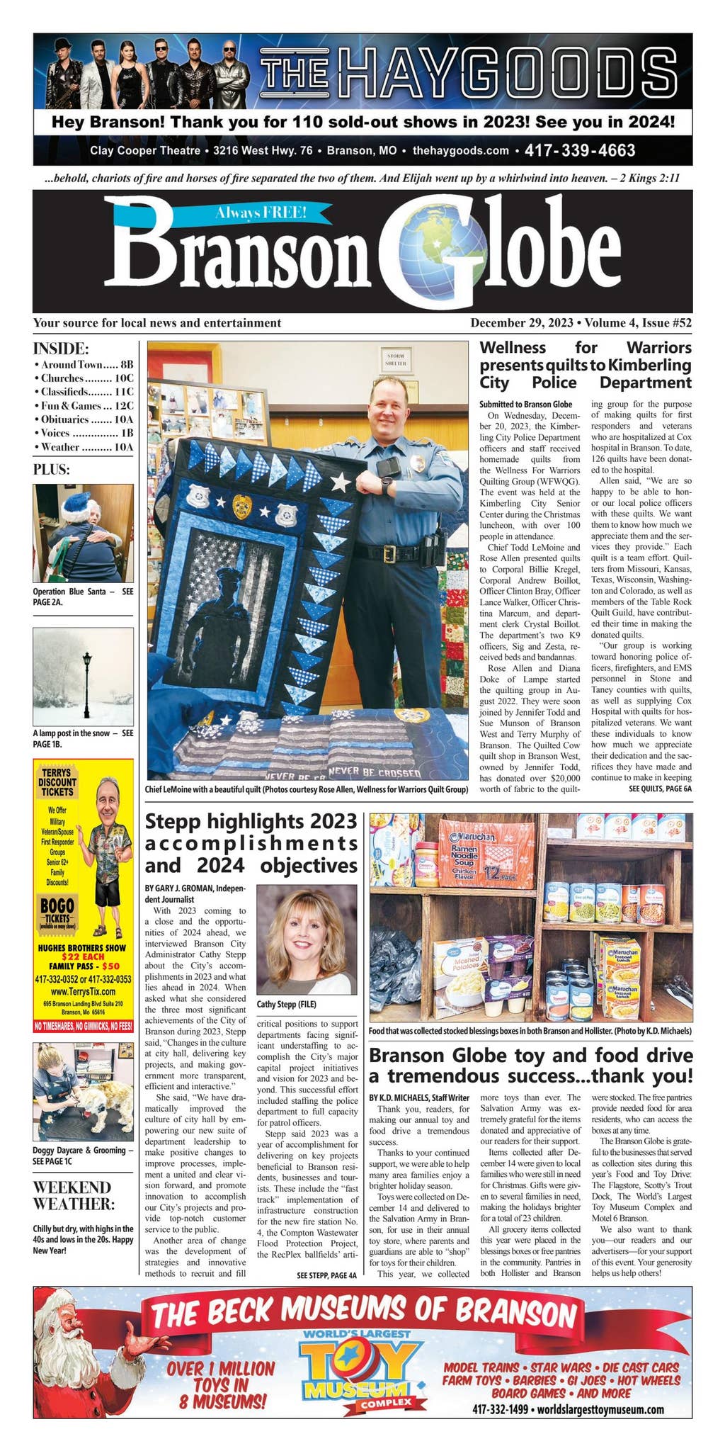Branson Globe, December 29, 2023 by bransonglobe - Issuu