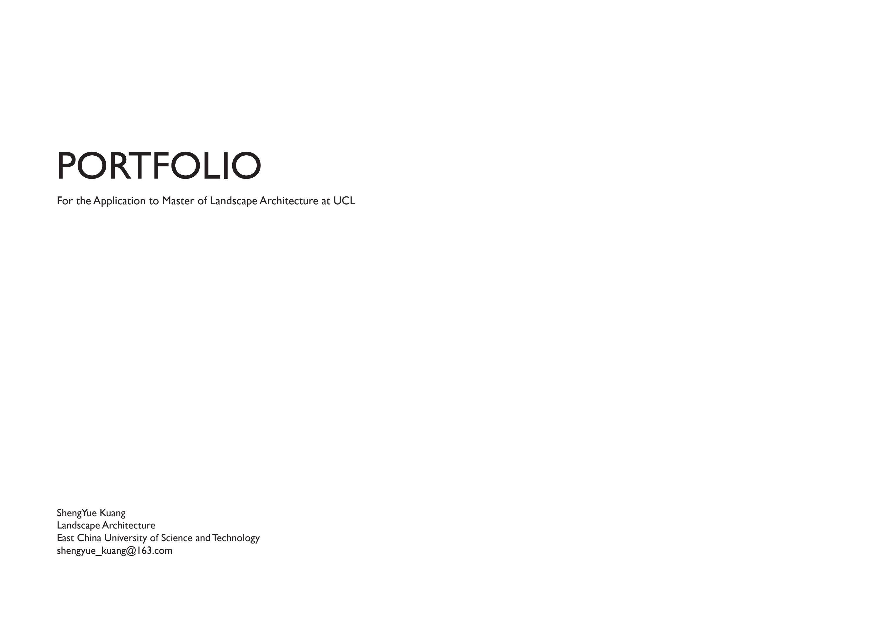 Portfolio for UCL MLA Landscape Architecture ShengYue Kuang by ...