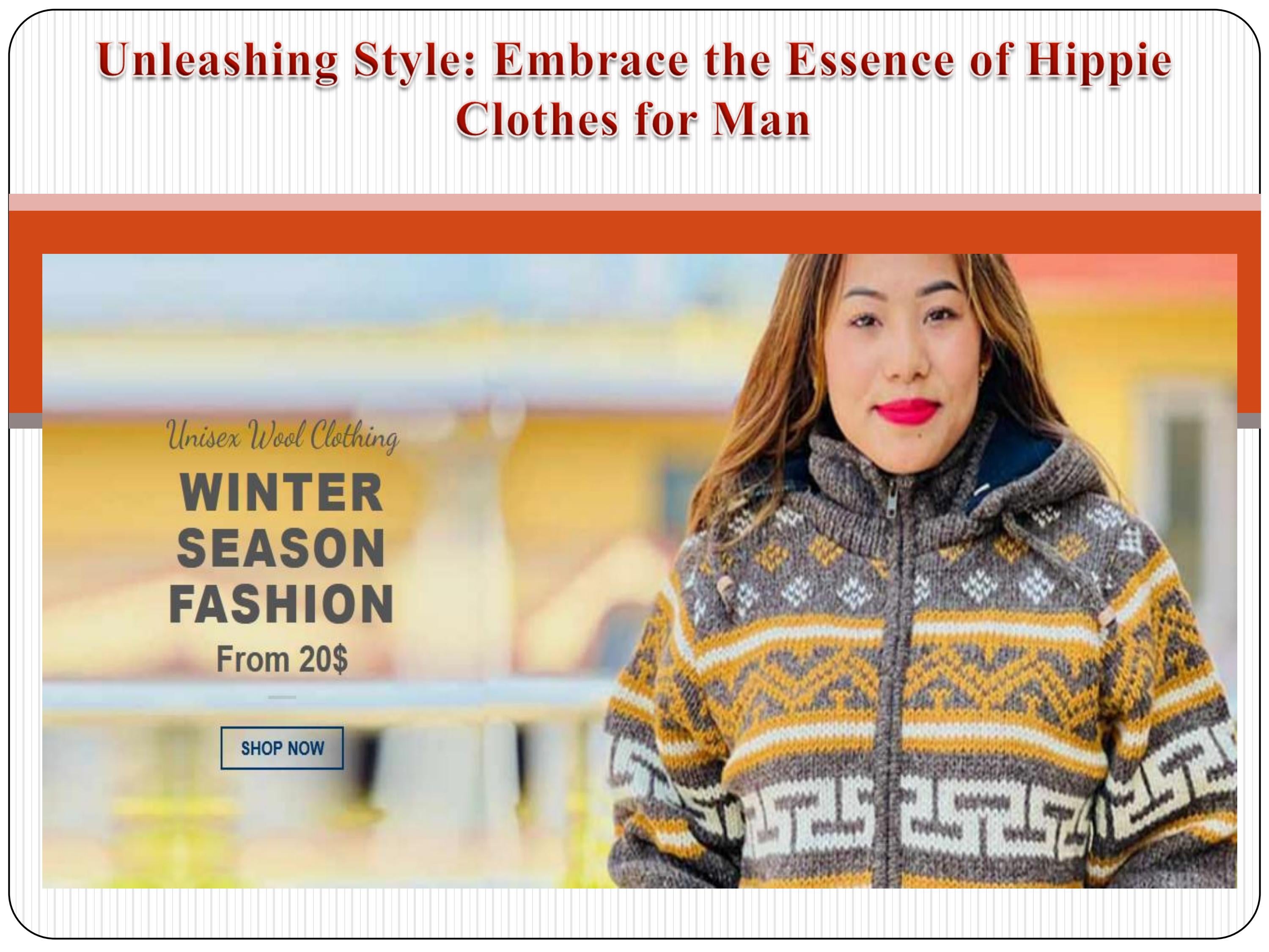 Unleashing Style: Embrace the Essence of Hippie Clothes for Man by ...