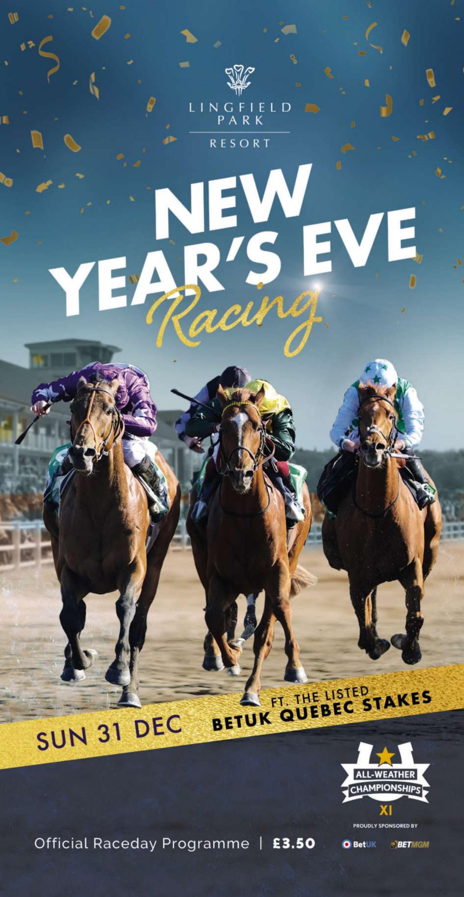 Lingfield Park Racecard - Sunday 31st December by Arena Racing Company ...